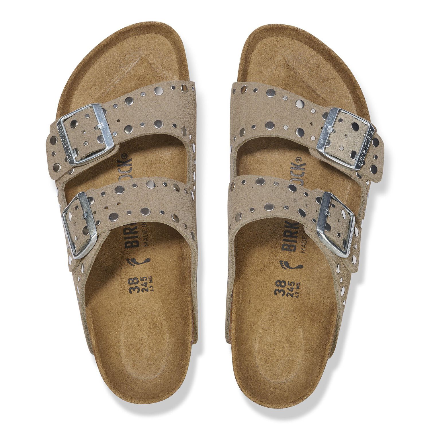 Arizona Rivet Suède Taupe | BIRKENSTOCK