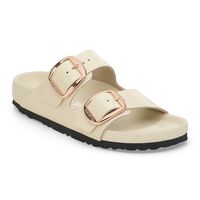 Arizona Big Buckle Natural Leather Patent High-Shine Ecru | BIRKENSTOCK