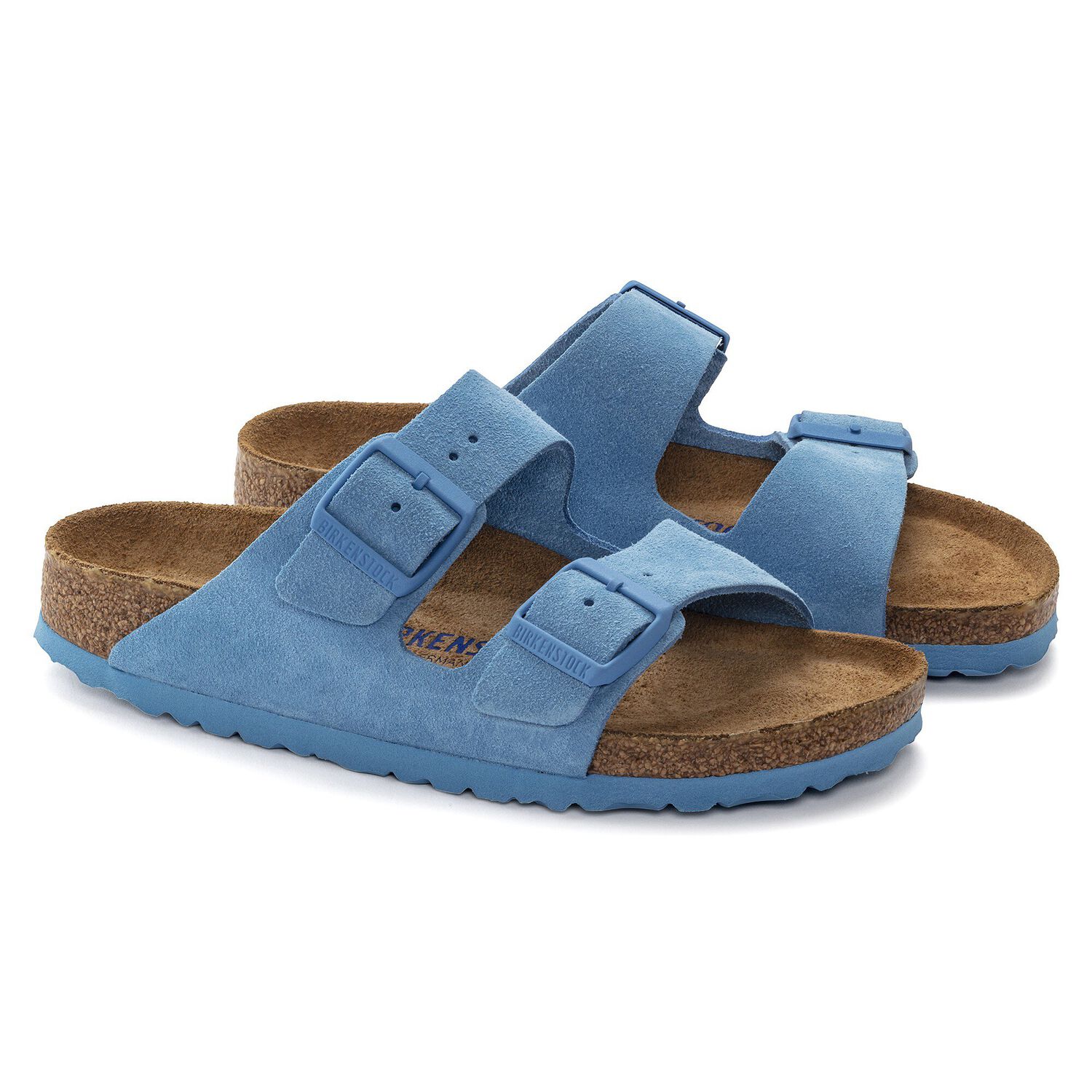 Arizona Weichbettung Veloursleder Blau | BIRKENSTOCK
