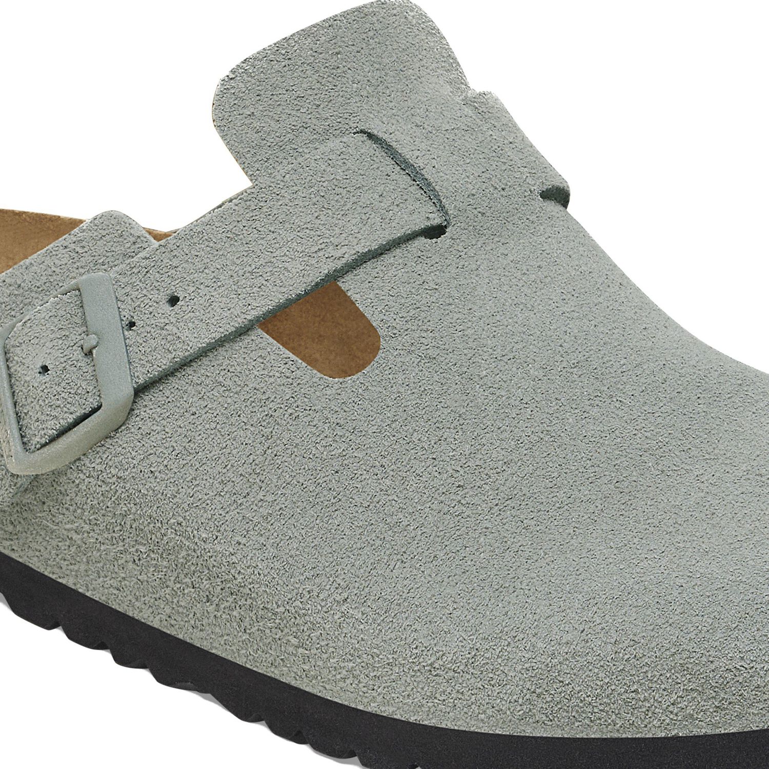 Boston Soft Footbed Suede Leather Pure Sage | BIRKENSTOCK