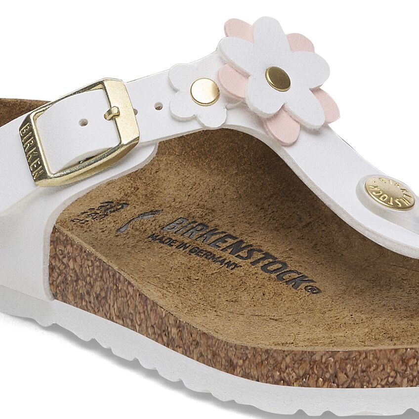 Gizeh Flowers Kids Birko-Flor White | BIRKENSTOCK