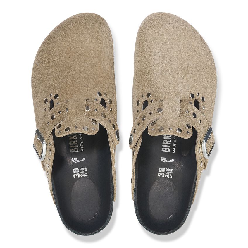 Boston Rivets Suède Taupe | BIRKENSTOCK