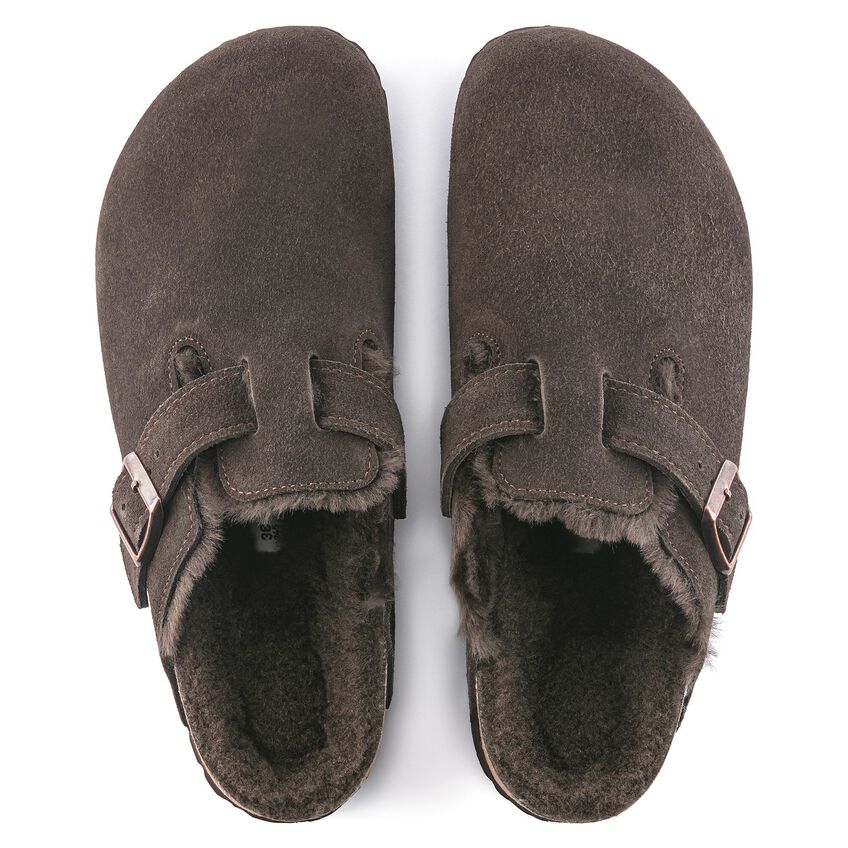 Boston Shearling Suede Leather Mocha | BIRKENSTOCK