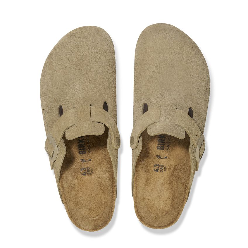 Boston Veloursleder Faded Khaki | BIRKENSTOCK