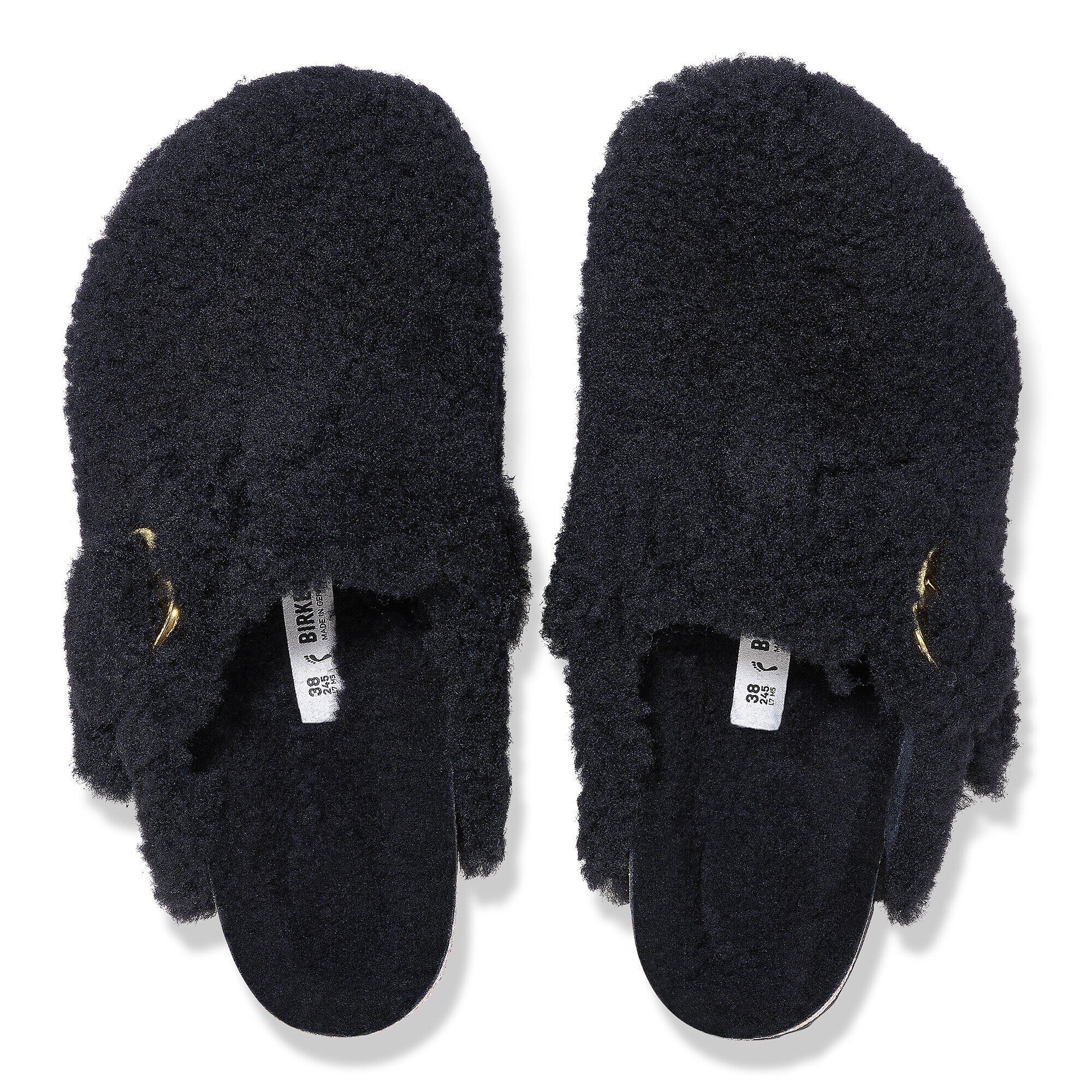 Boston Big Buckle Shearling Black Gold | BIRKENSTOCK Boston Big Buckle Shearling Black Gold | BIRKENSTOCK