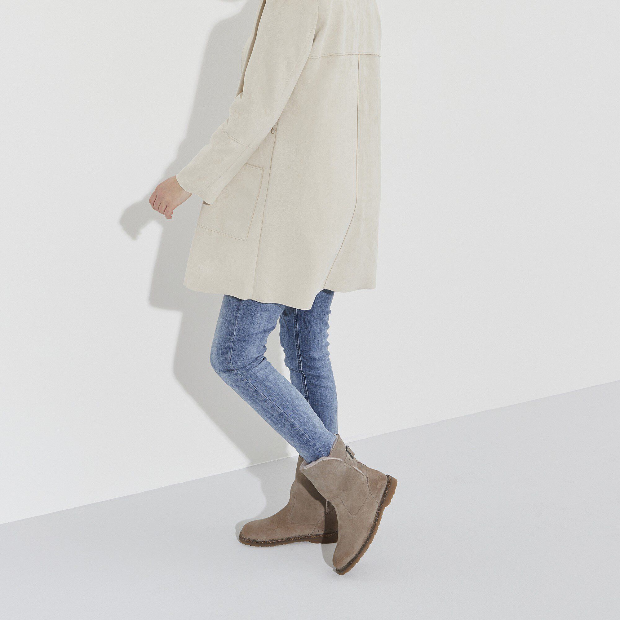 Uppsala Shearling Suede Leather Gray Taupe | BIRKENSTOCK Uppsala Shearling Suede Leather Gray Taupe | BIRKENSTOCK