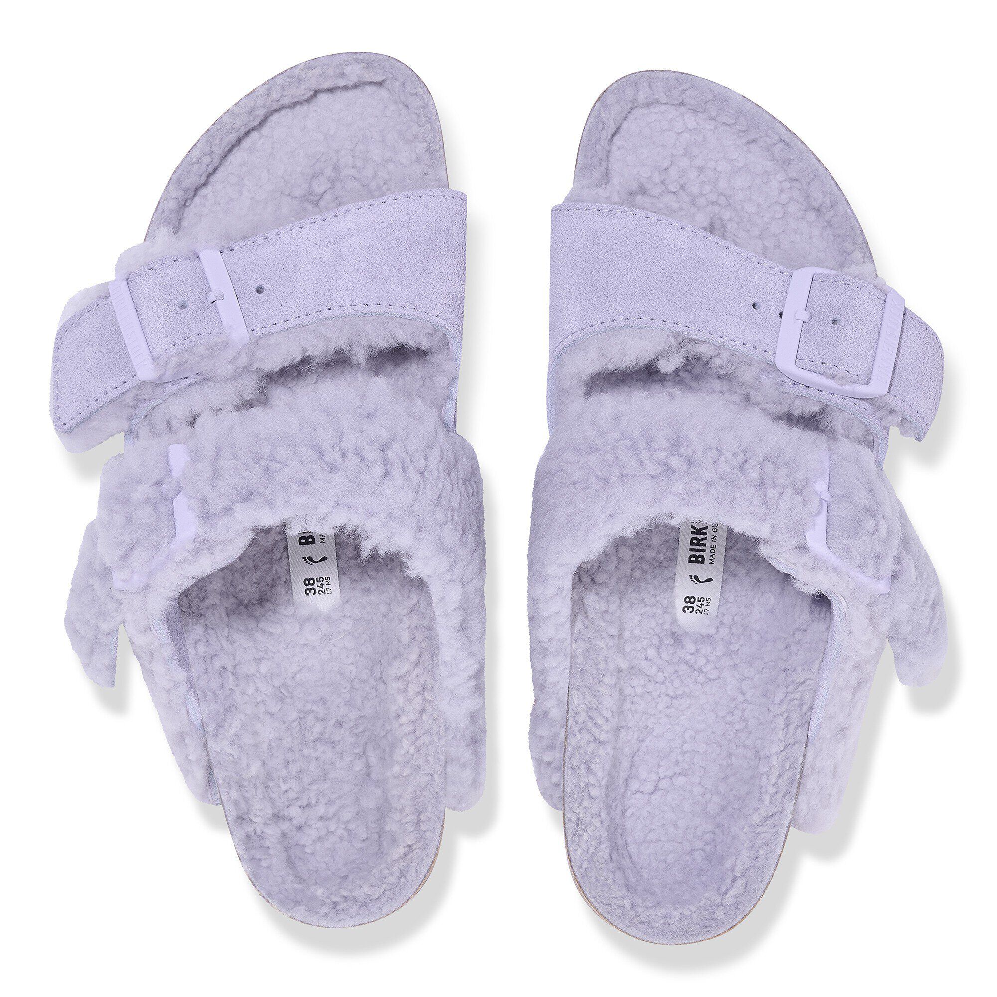 Arizona Teddy Split Suede Leather-Shearling in Color Purple Fog ...
