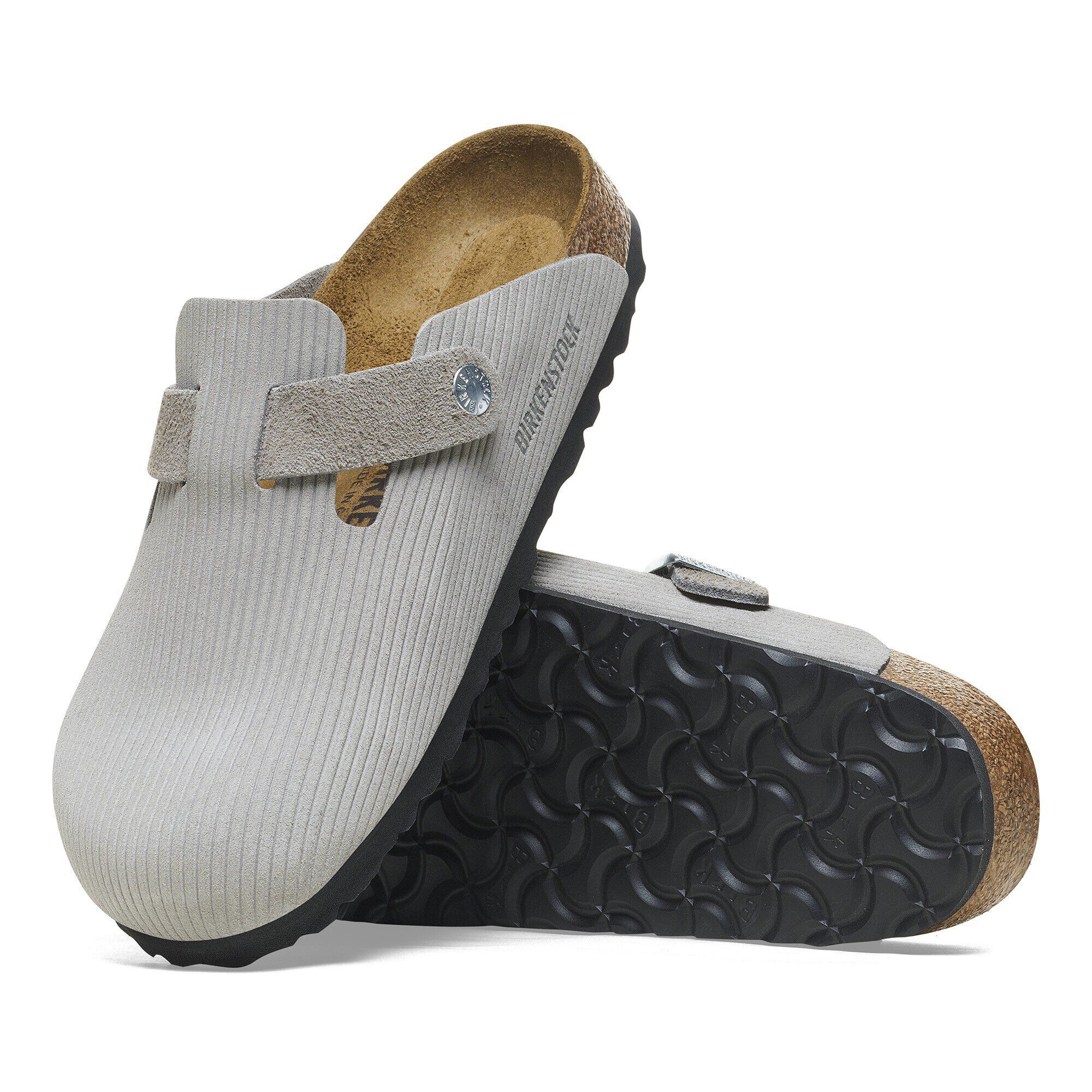 Boston Suede Embossed in Color Corduroy Stone Coin | BIRKENSTOCK US
