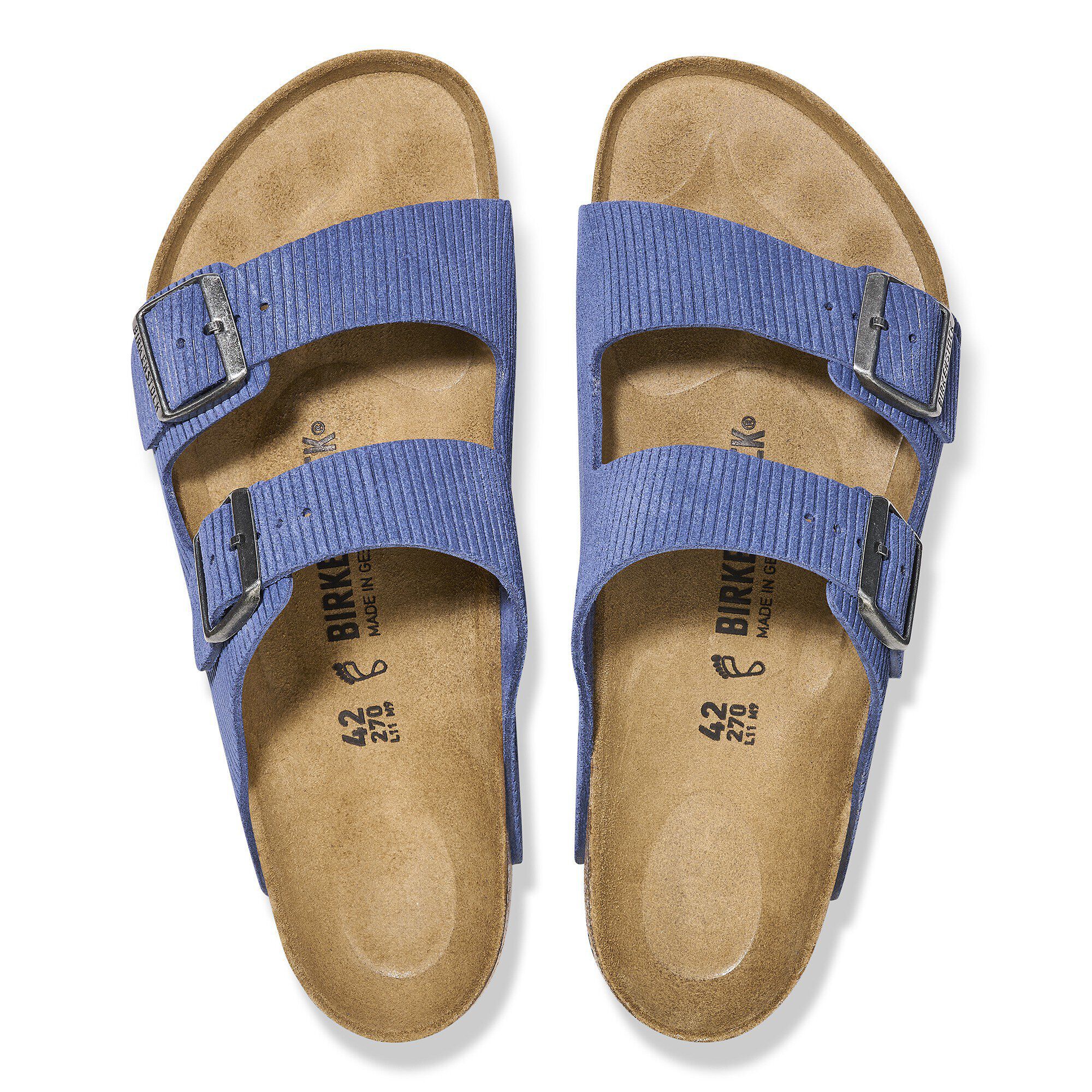 Arizona Suede Embossed in Color Corduroy Indigo | BIRKENSTOCK US