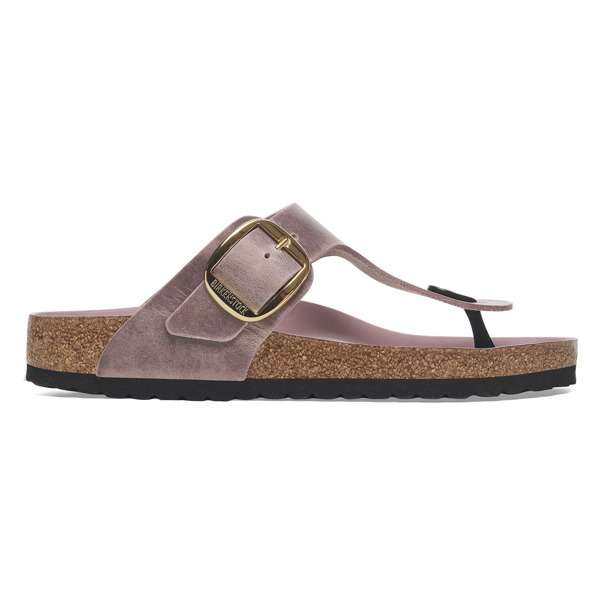 Gizeh Big Buckle Oiled Leather in Color Lavender | BIRKENSTOCK US
