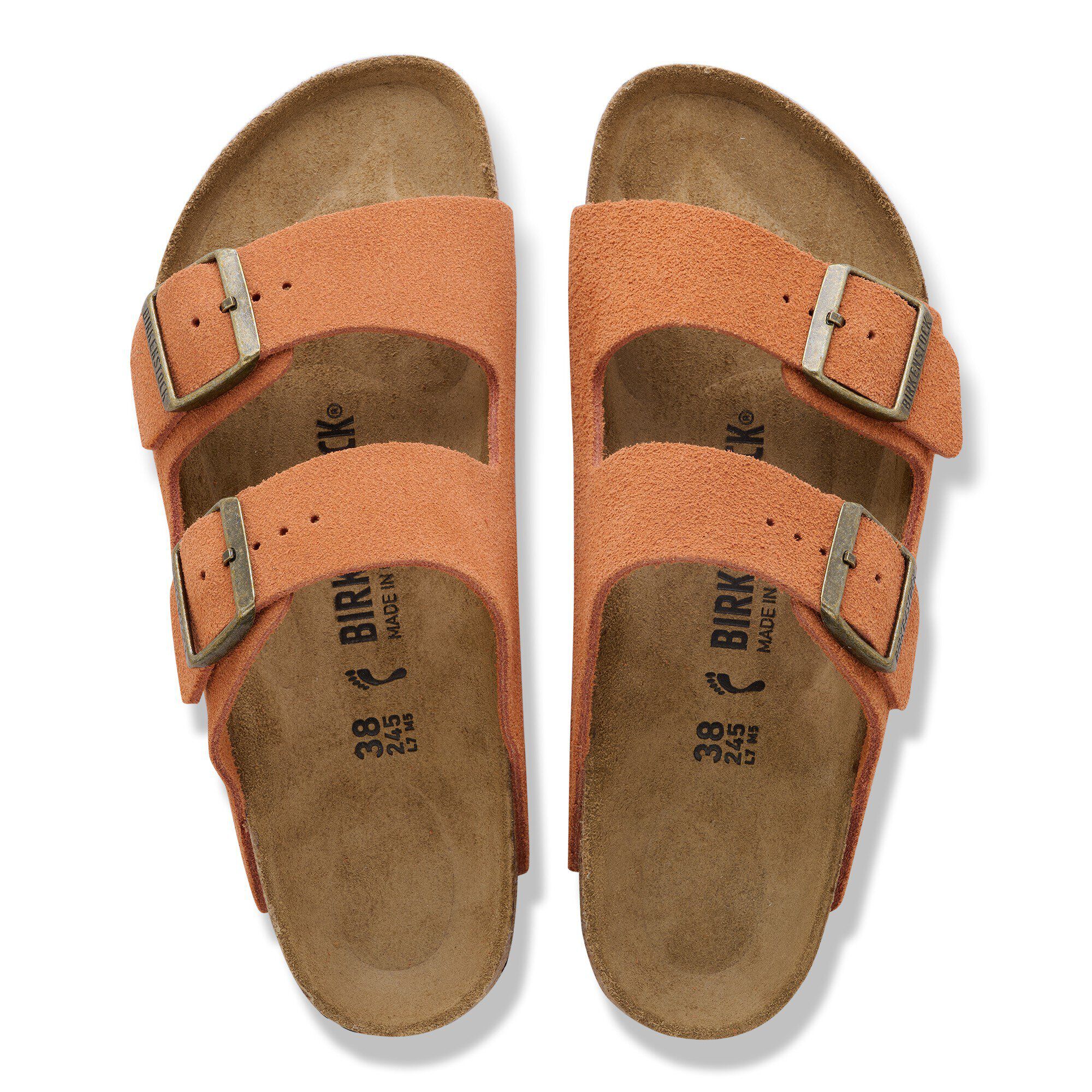 Arizona Suede Leather in Color Dark Rust | BIRKENSTOCK US
