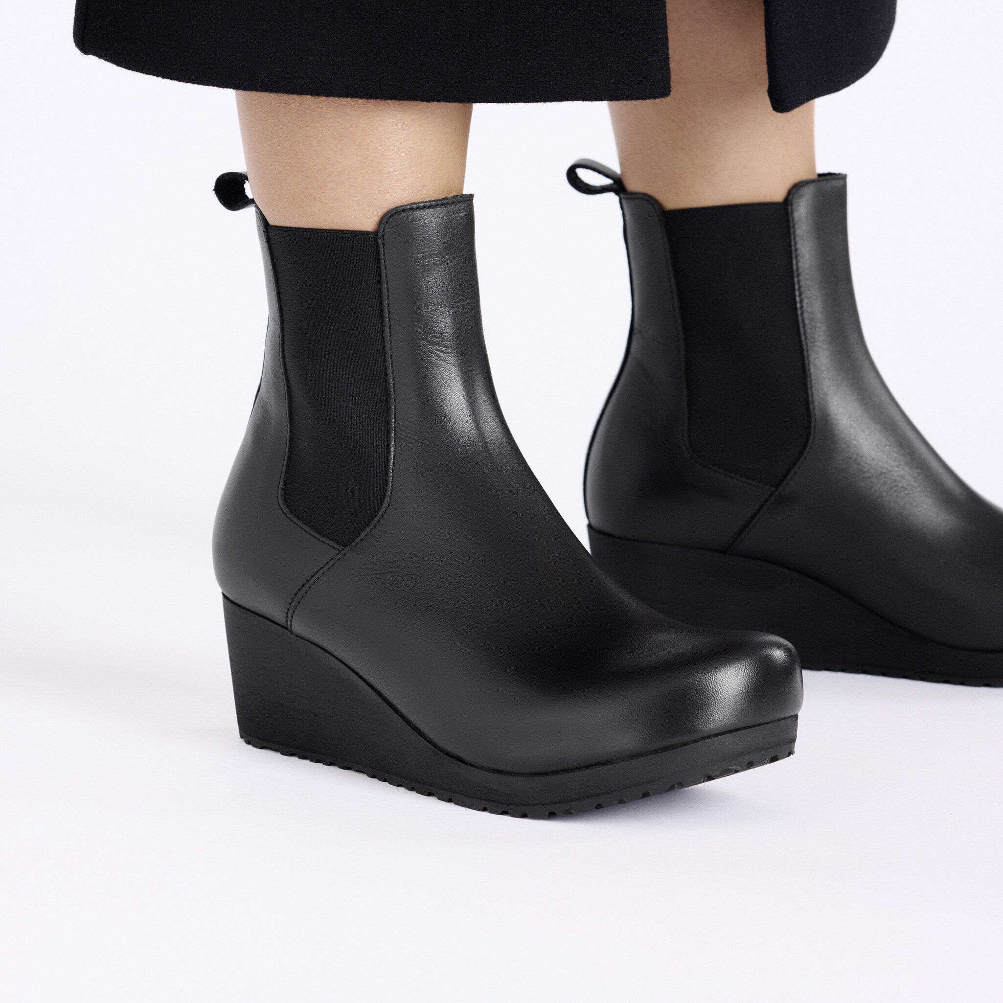 Ebba Slip On Leather in Color Black/Black | BIRKENSTOCK US