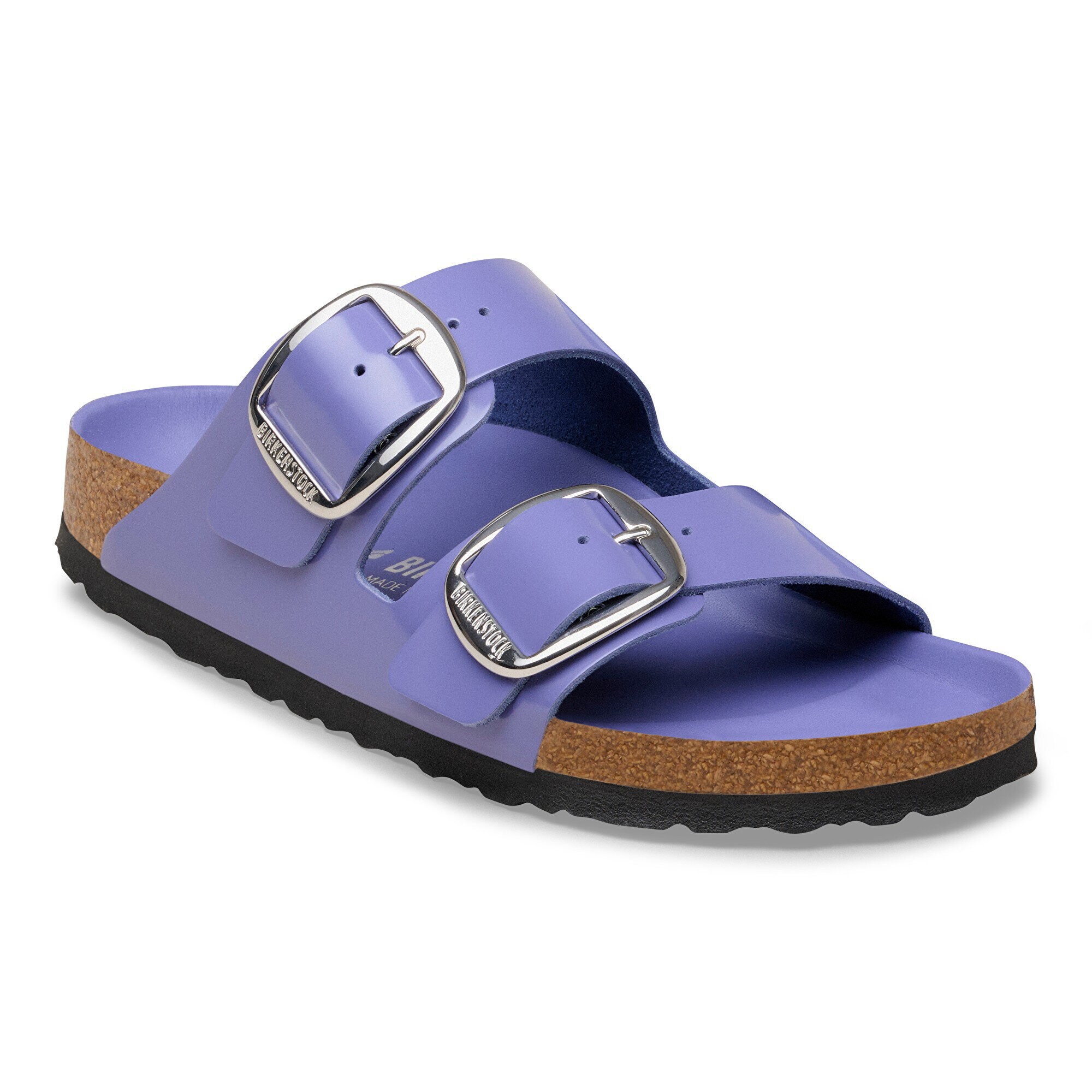 Arizona Big Buckle Envernizado Couro Natural em High-Shine Purple Dusk ...