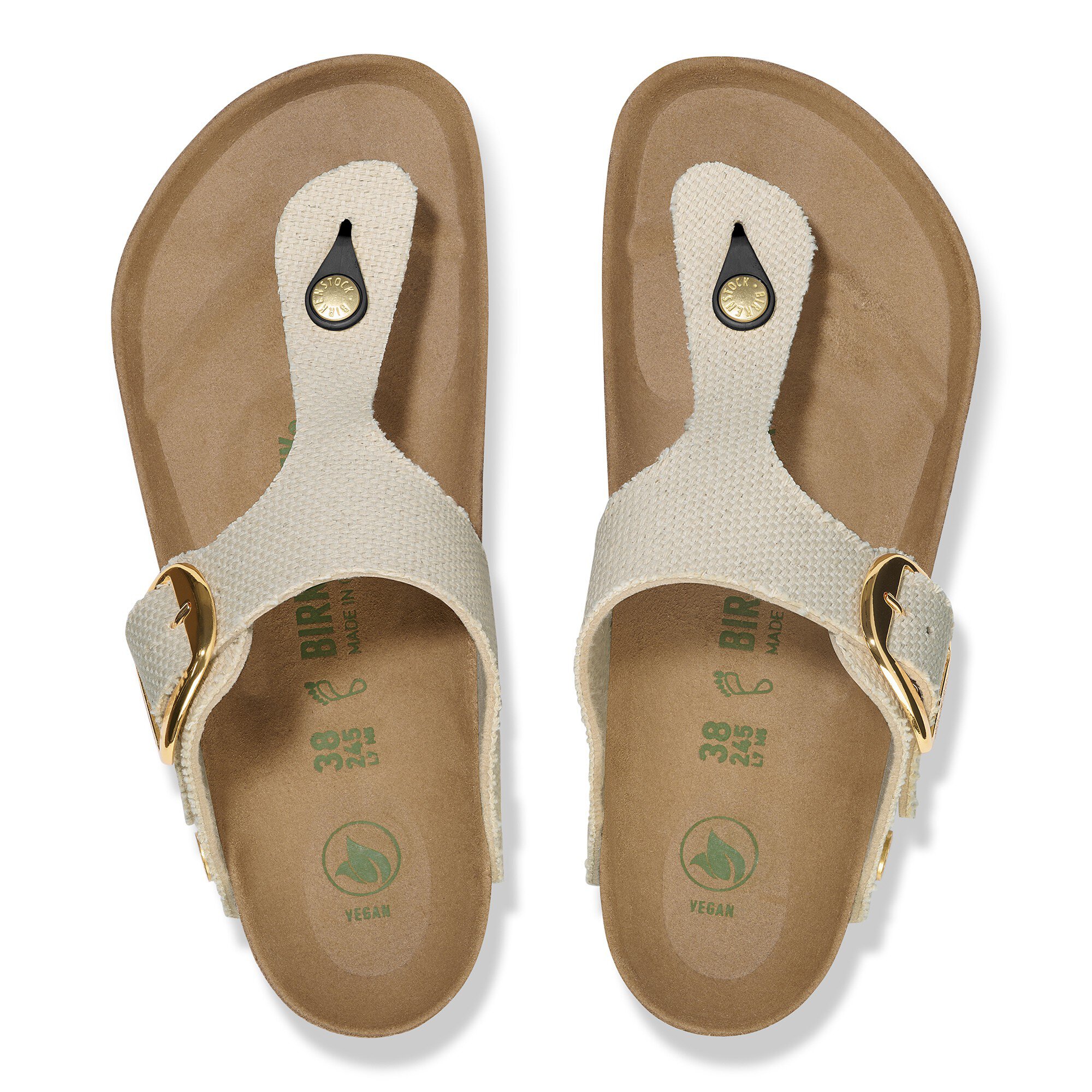 Gizeh Vegan Big Buckle Textile Canvas Eggshell | BIRKENSTOCK