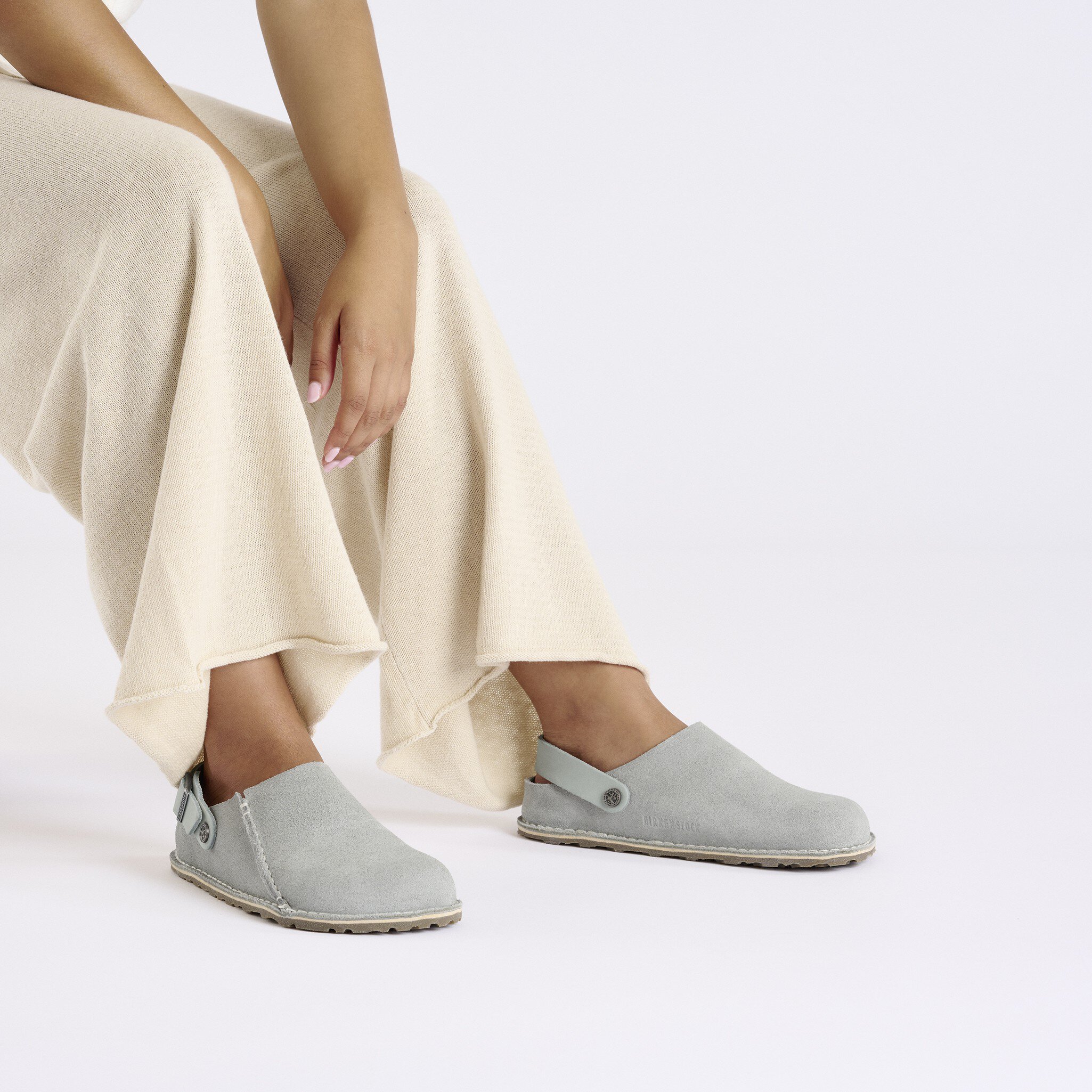 Lutry Premium Suede Suede Leather Pure Sage | BIRKENSTOCK