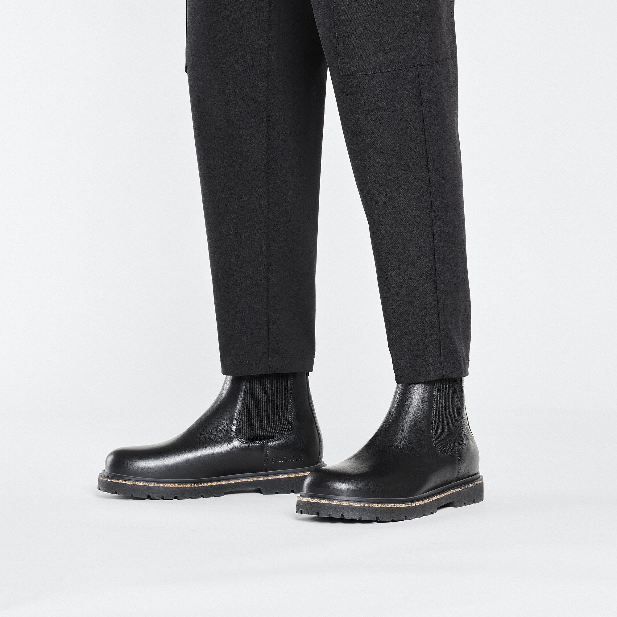 Highwood Slip On Men ナチュラルレザー ブラック | BIRKENSTOCK