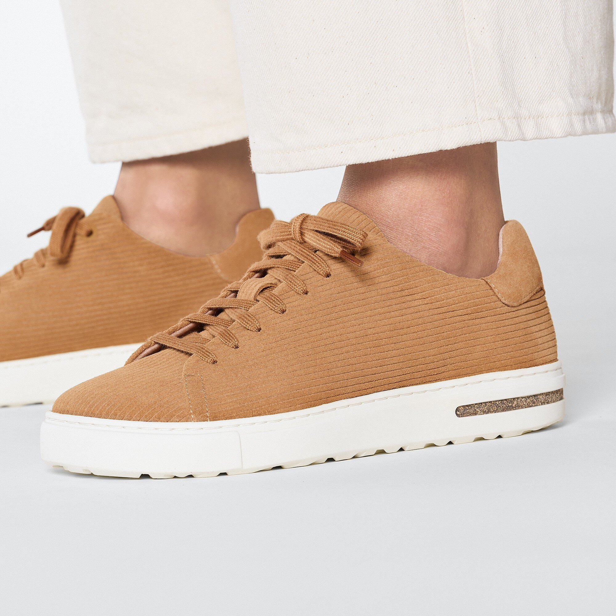 Bend Low Suede Embossed Corduroy Cork Brown | BIRKENSTOCK
