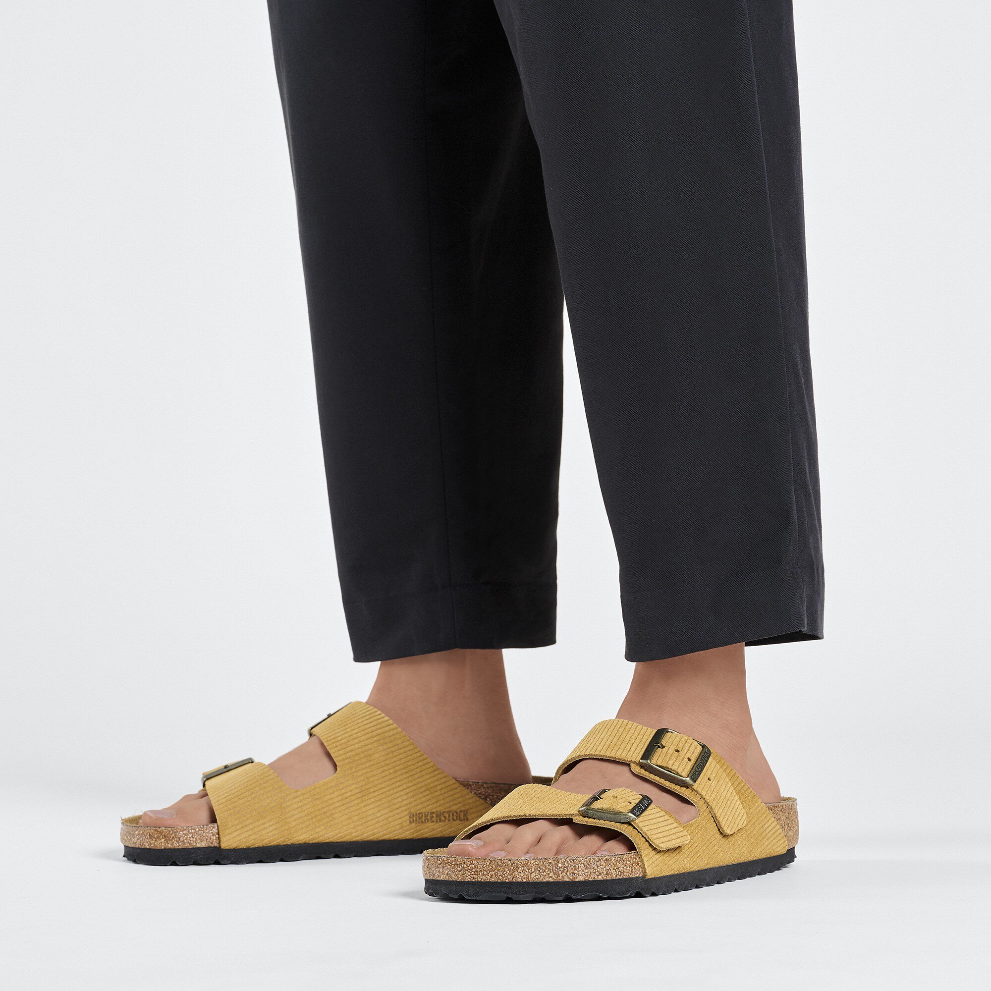 Arizona Suede Embossed Corduroy Cork Brown | BIRKENSTOCK