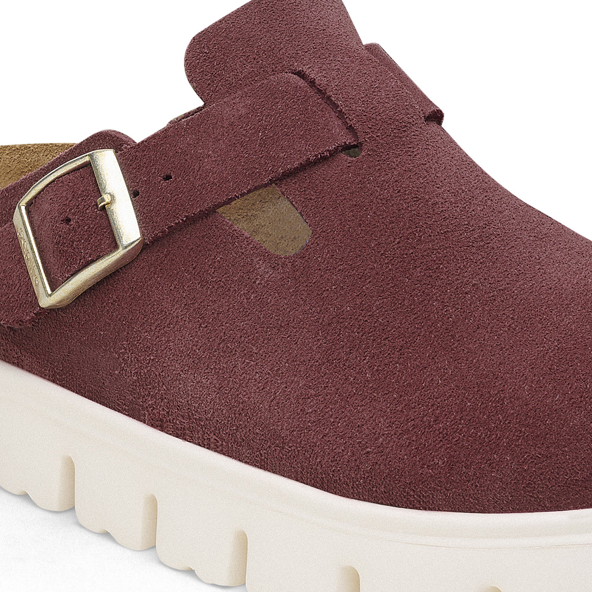 Boston Chunky Suede Leather Berry Crush | BIRKENSTOCK