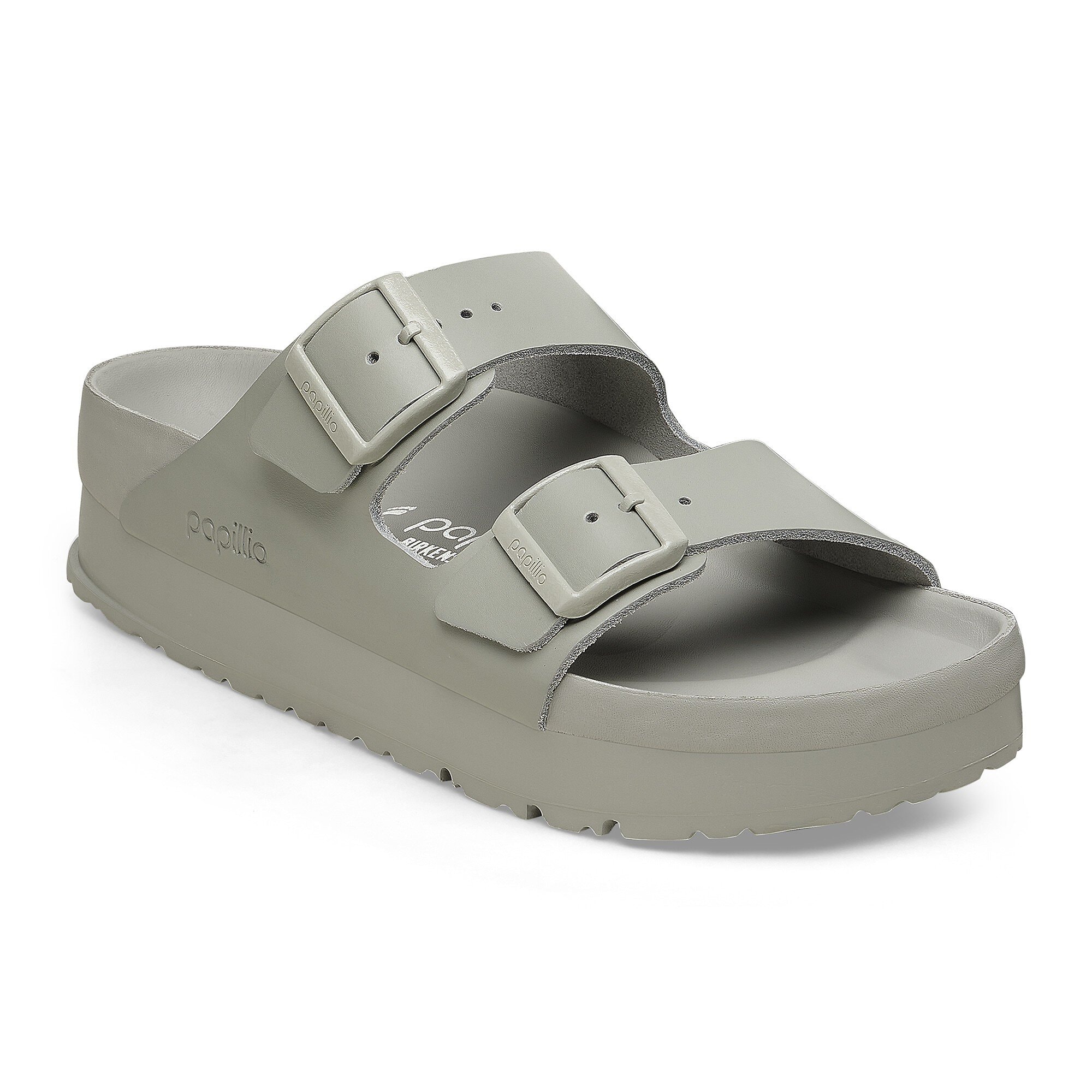 Arizona Flex Platform Leather Mineral Gray | BIRKENSTOCK