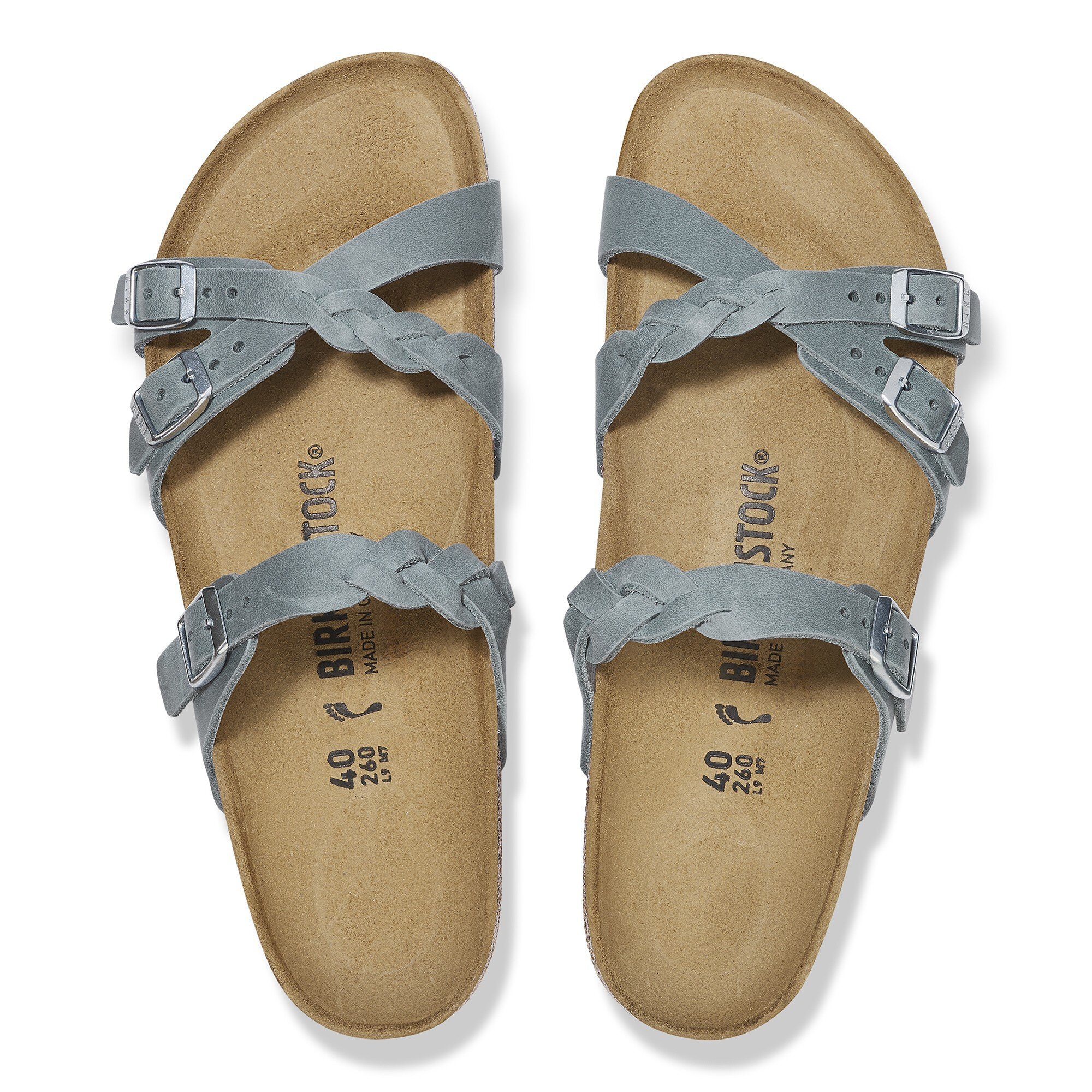 Franca Braided Oiled Leather Basalt Gray | BIRKENSTOCK