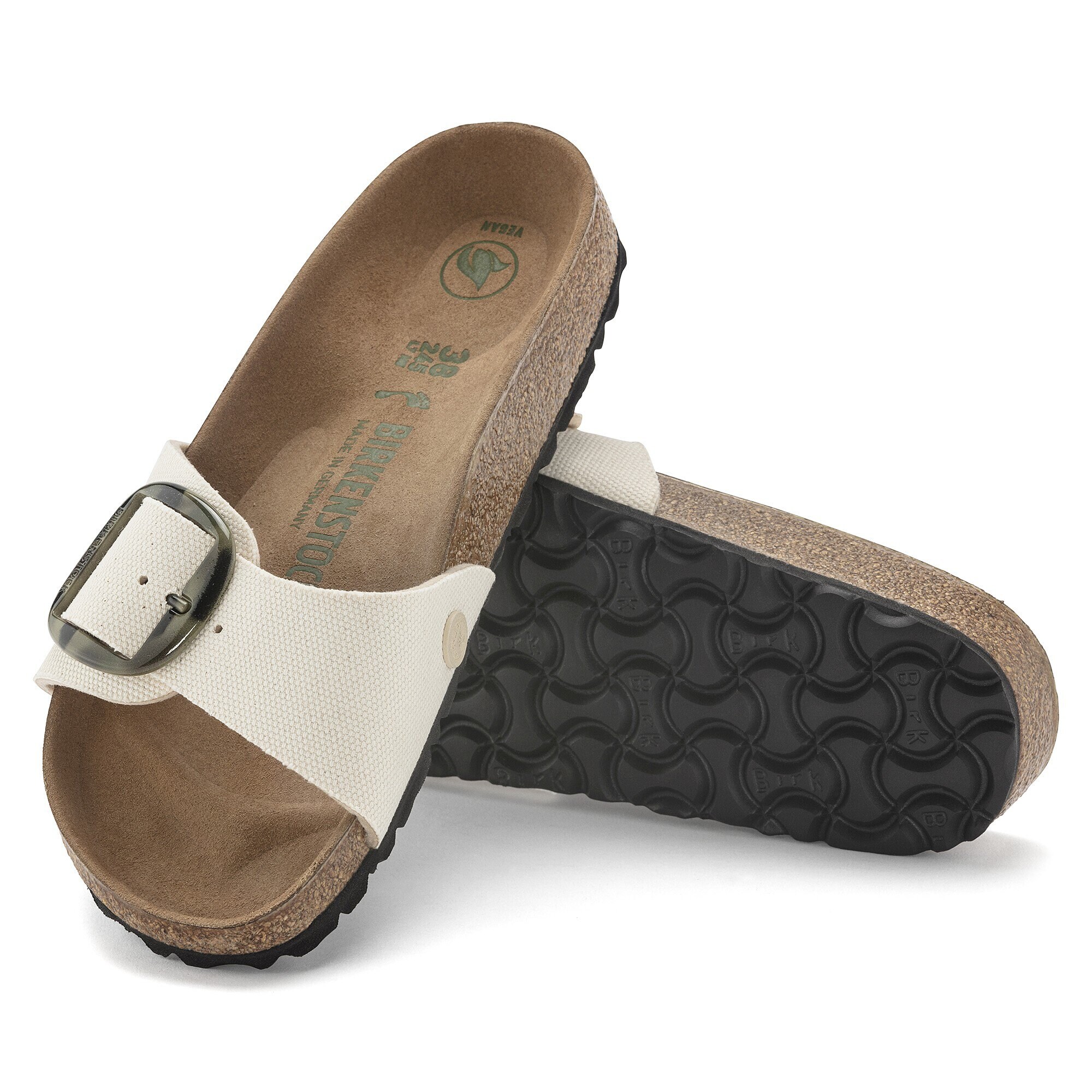 Madrid Vegan Big Buckle Textile Eggshell | BIRKENSTOCK