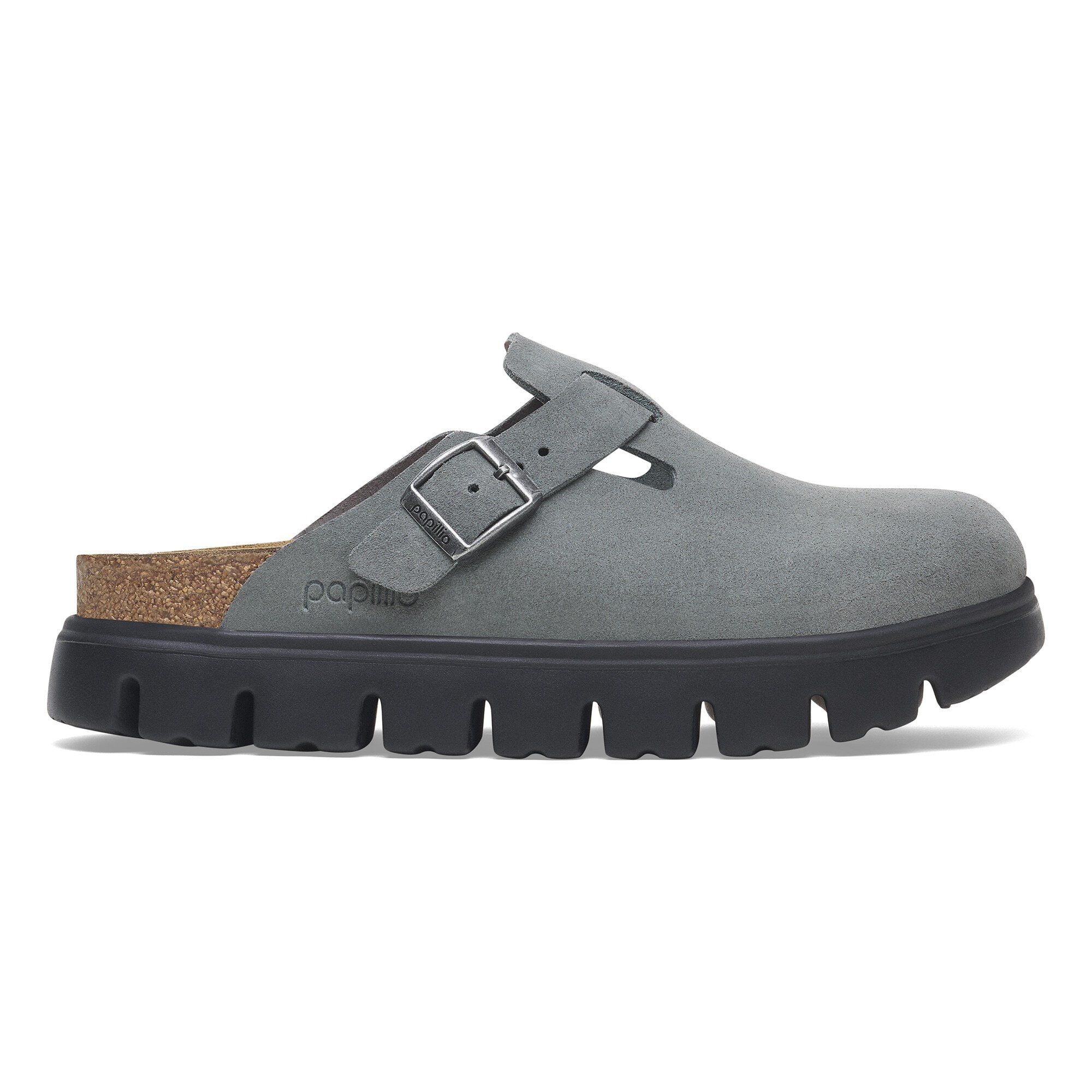 Boston Chunky Suède Basalt Gray/ Black | BIRKENSTOCK