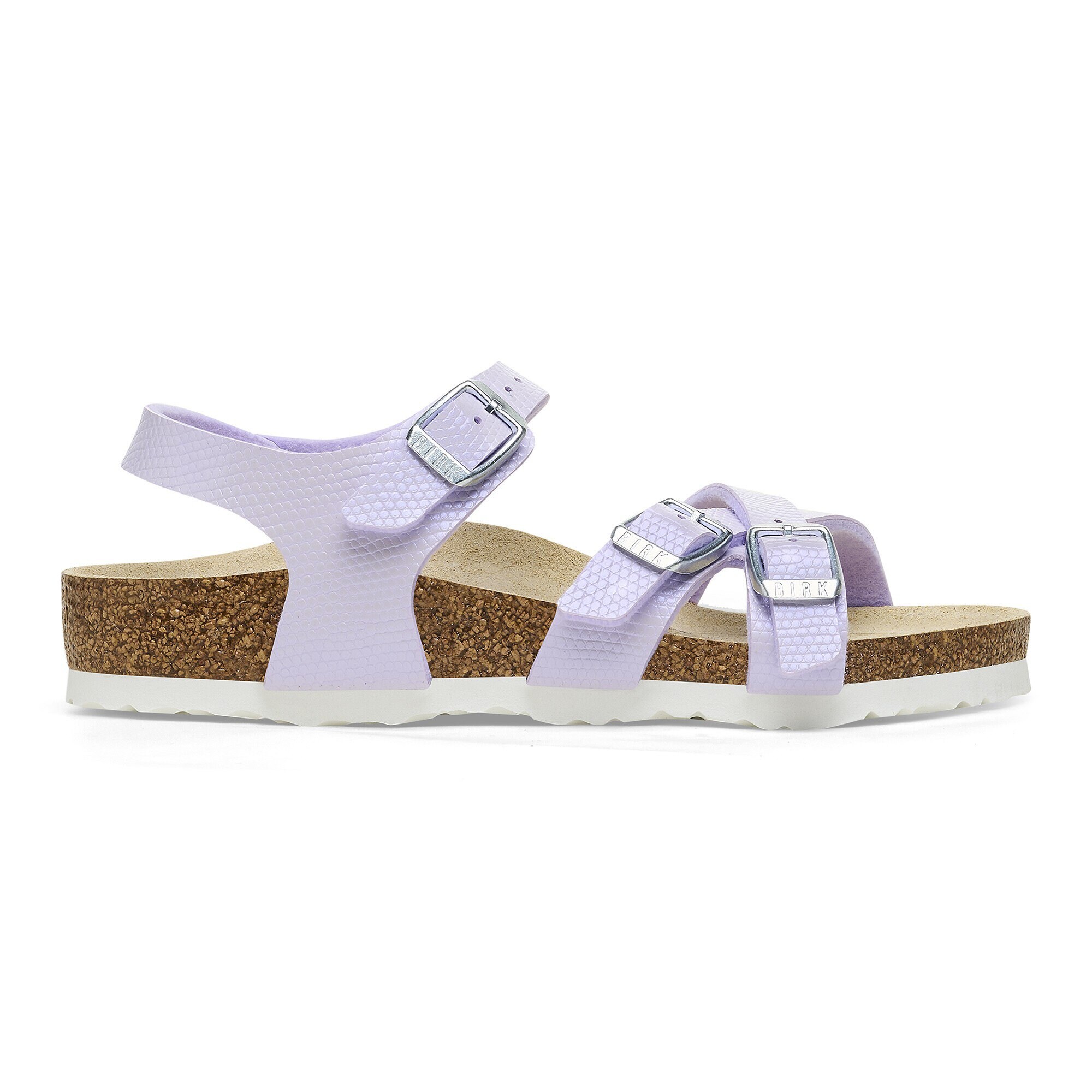 Kumba Kids Birko-Flor Embossed Shiny Lizard Purple Fog | BIRKENSTOCK