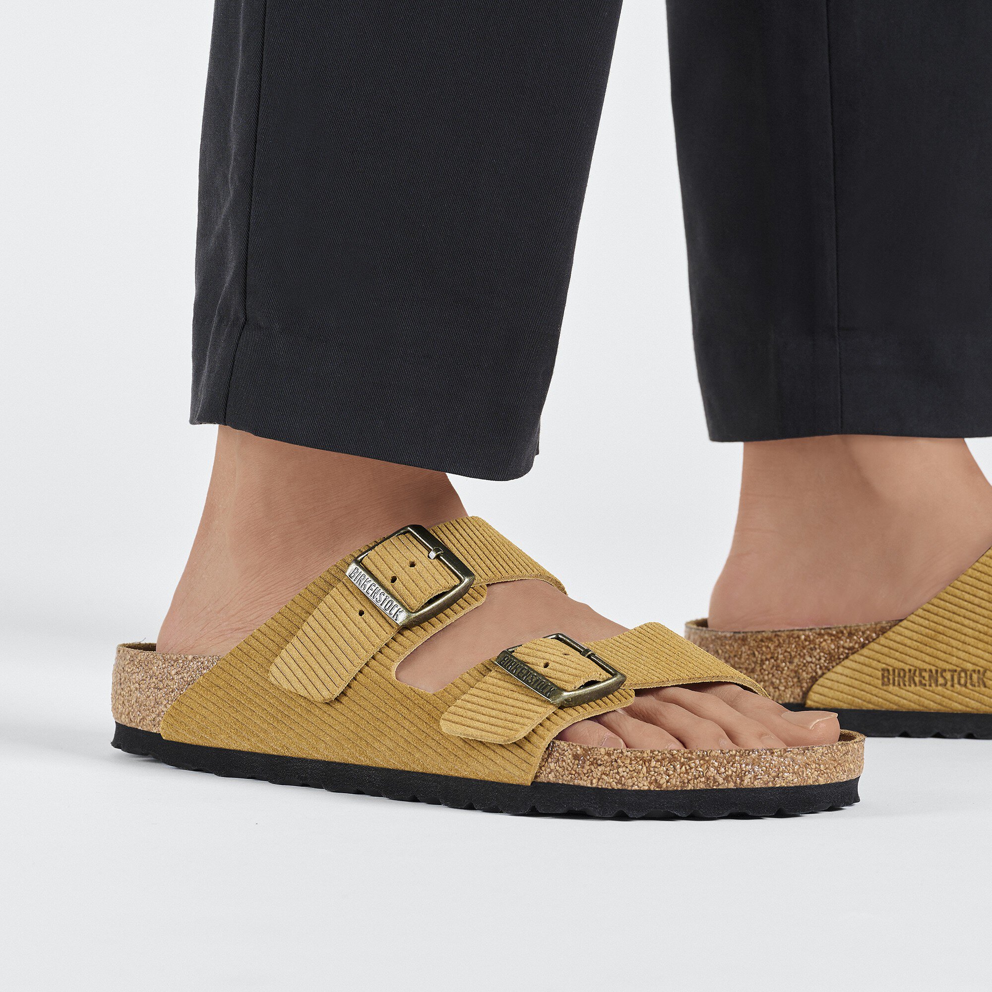 Arizona Suede Embossed Corduroy Cork Brown | BIRKENSTOCK