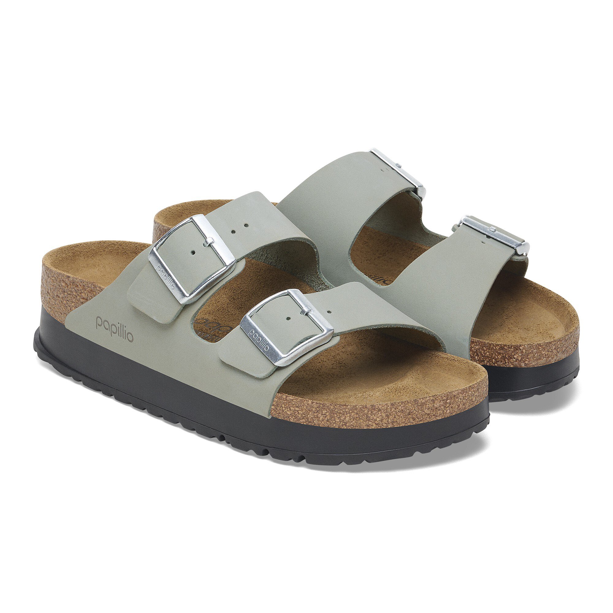 Arizona Flex Platform Nubuck Leather Pure Sage | BIRKENSTOCK