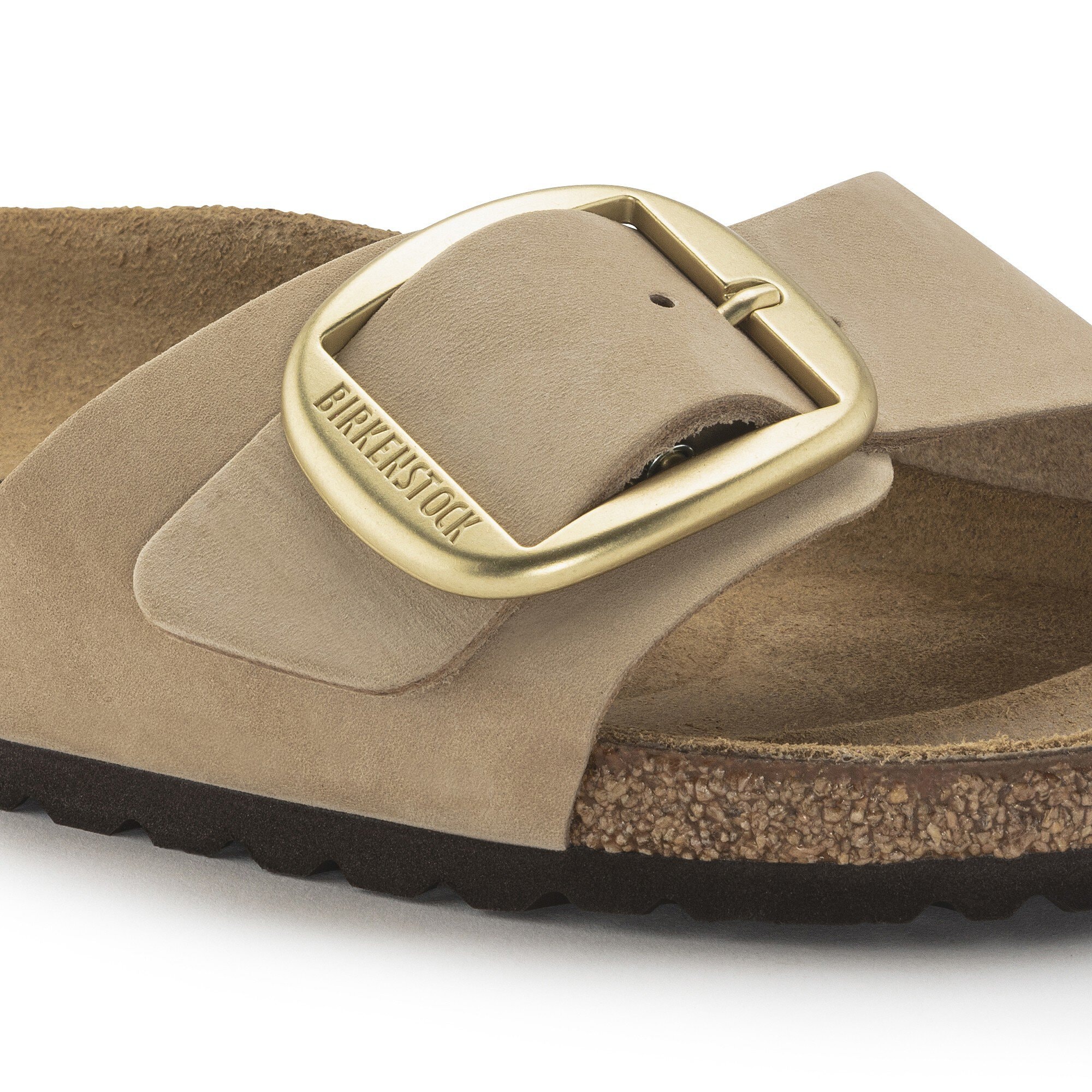Madrid Big Buckle Nubuck Leather Sandcastle | BIRKENSTOCK