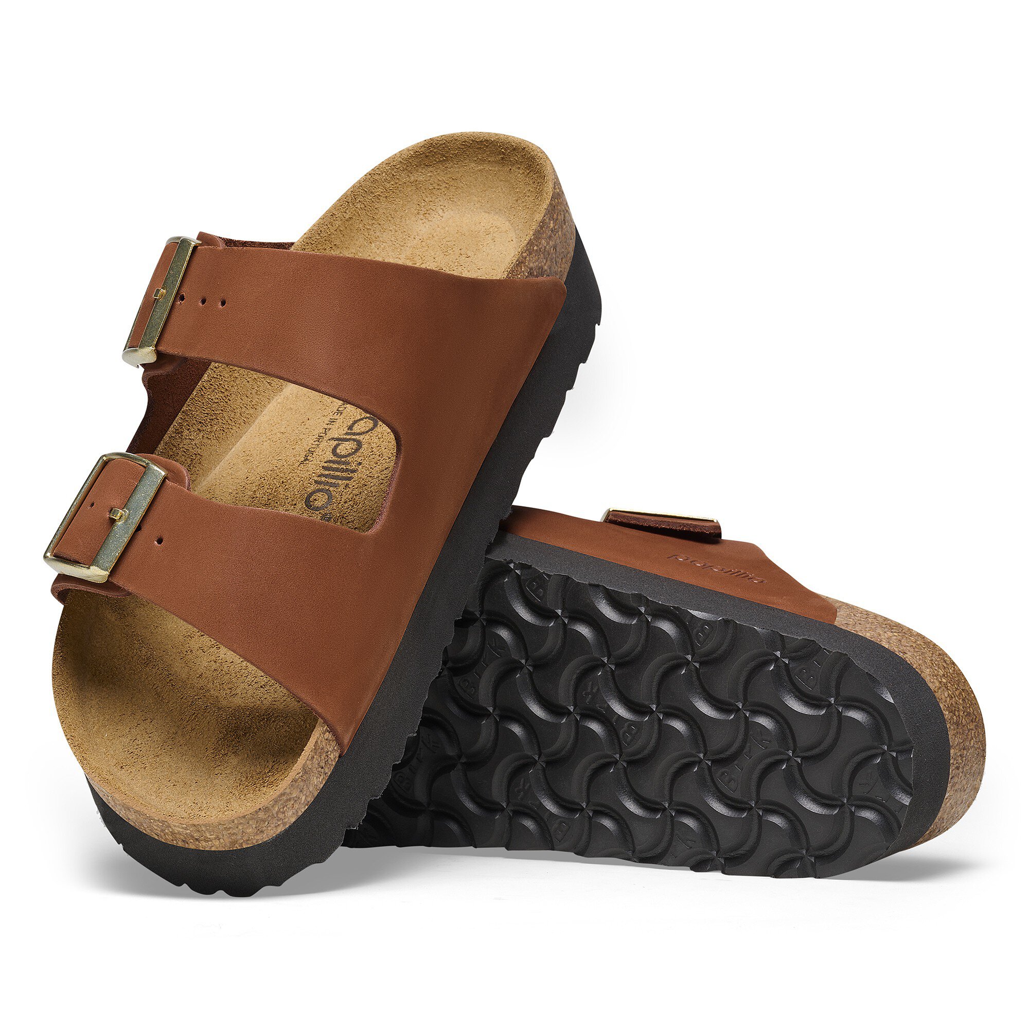 Arizona Platform Nubuck Leather Pecan | BIRKENSTOCK