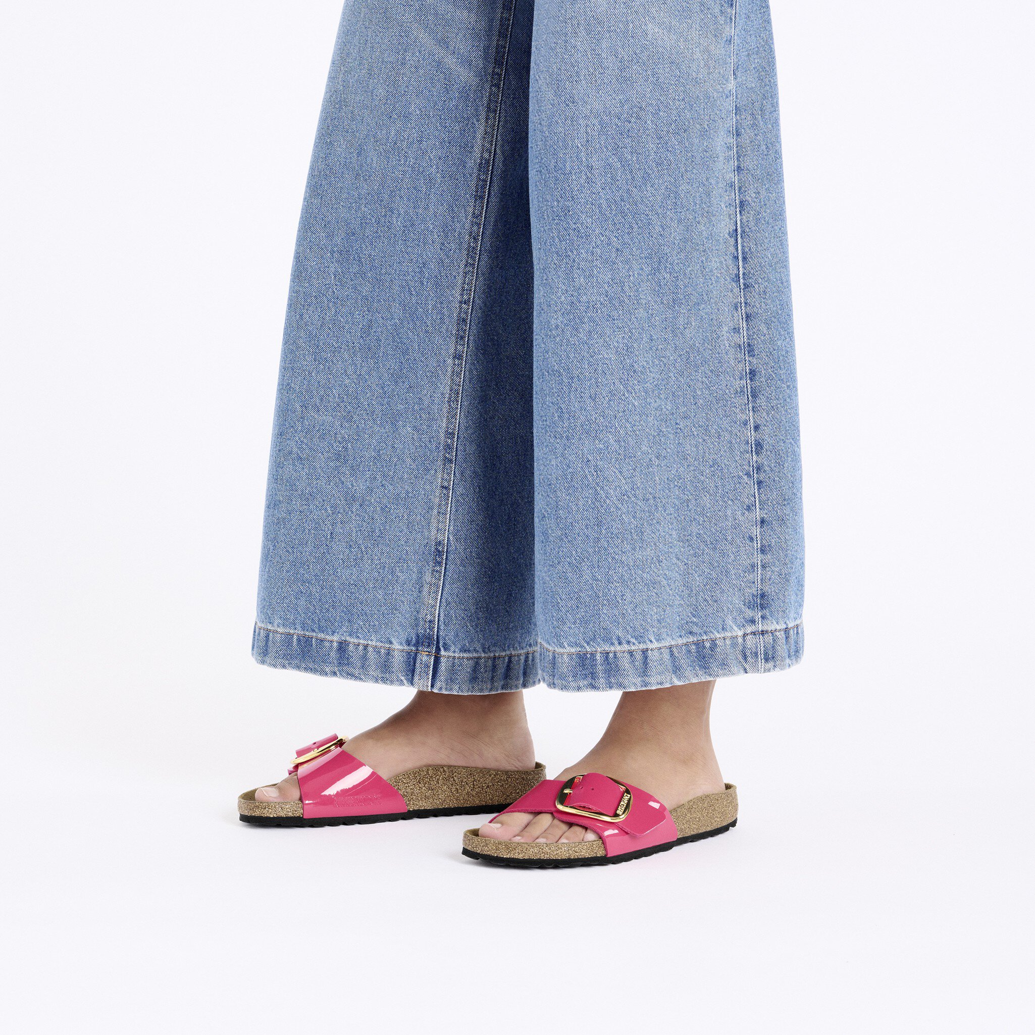 Madrid Big Buckle Birko-Flor Patent Patent Fuchsia Fusion | BIRKENSTOCK