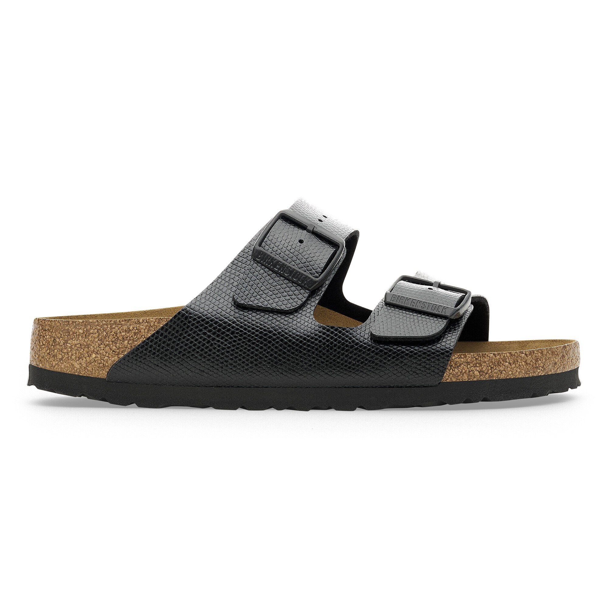 Arizona BS Birko-Flor Embossed Shiny Lizard Black | BIRKENSTOCK