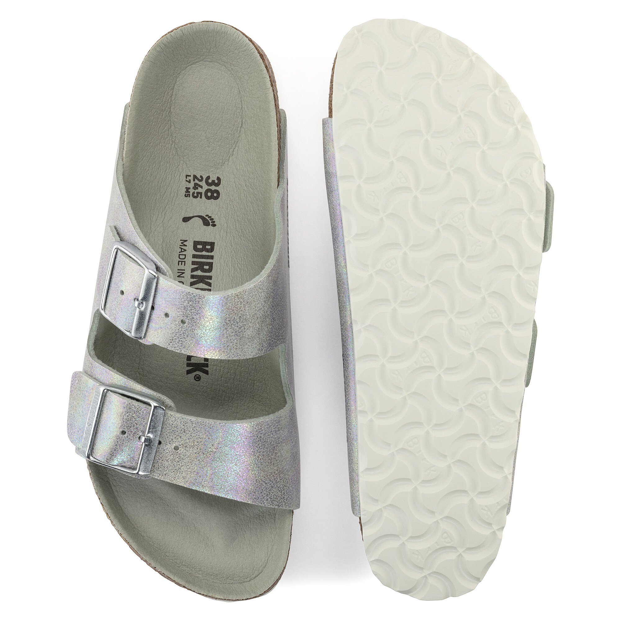 Arizona Vegan Microfiber Iridescent Matcha | BIRKENSTOCK