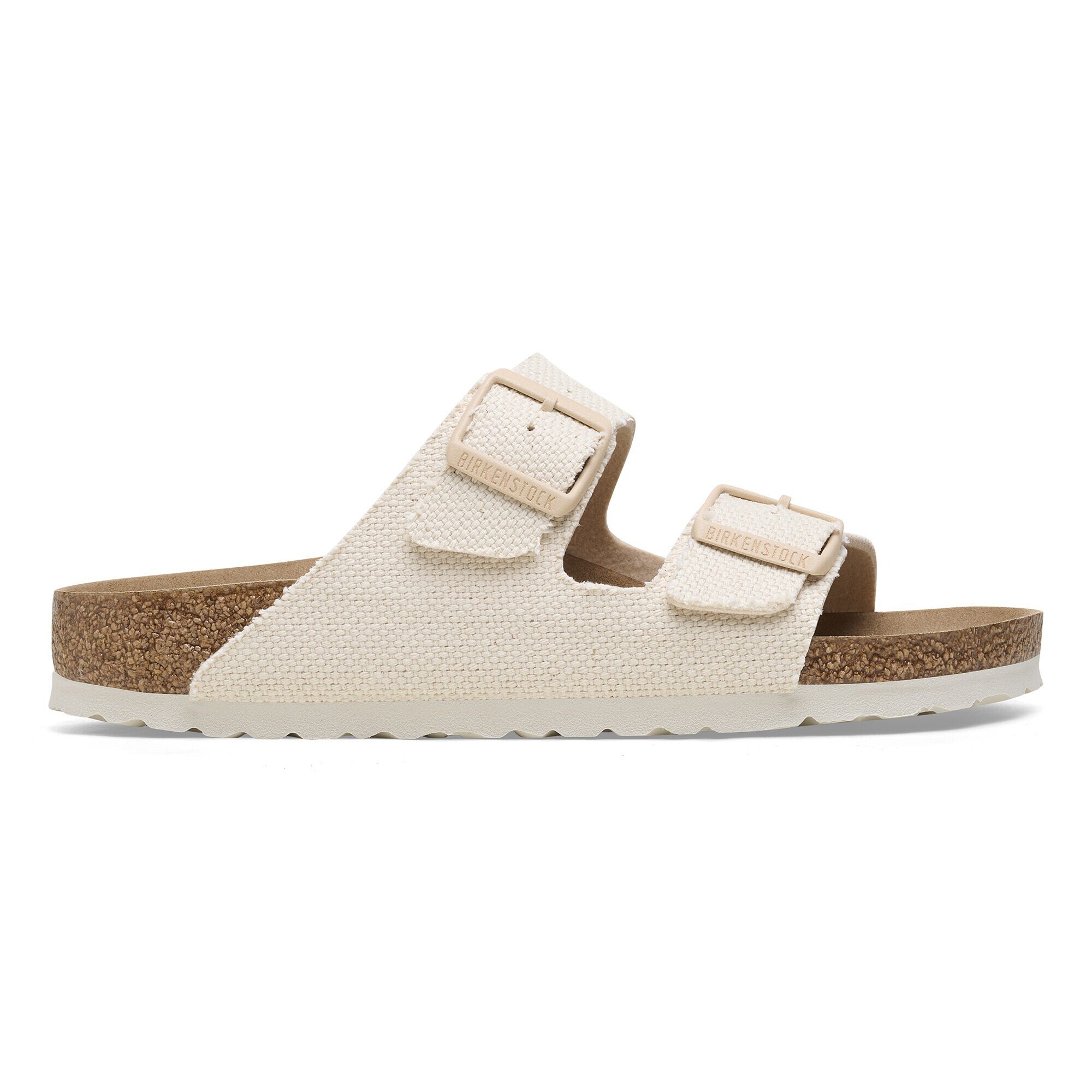 Arizona Rivet Logo Textile Vegan Canvas Eggshell | BIRKENSTOCK