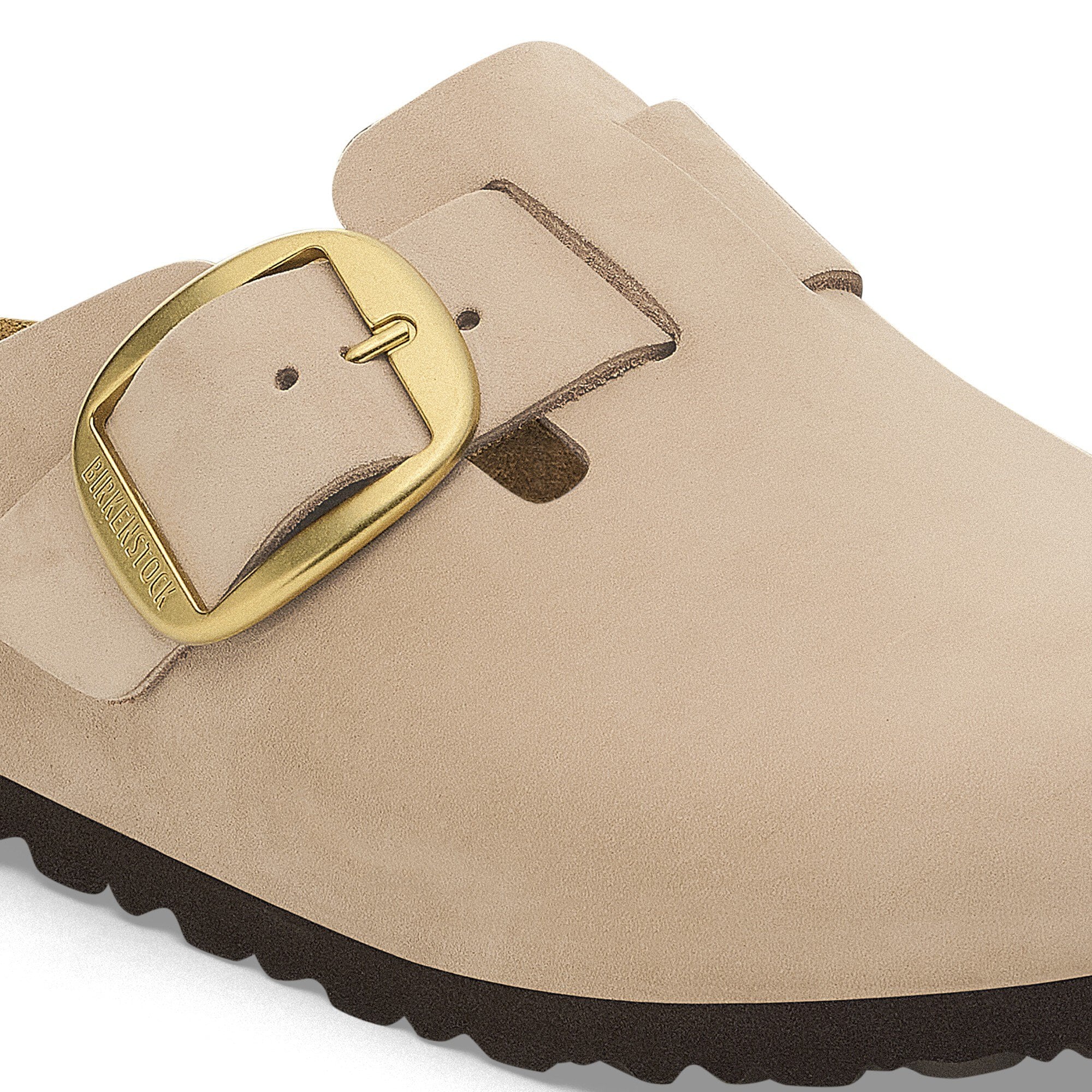 Boston Big Buckle Nubuck Leather Sandcastle | BIRKENSTOCK