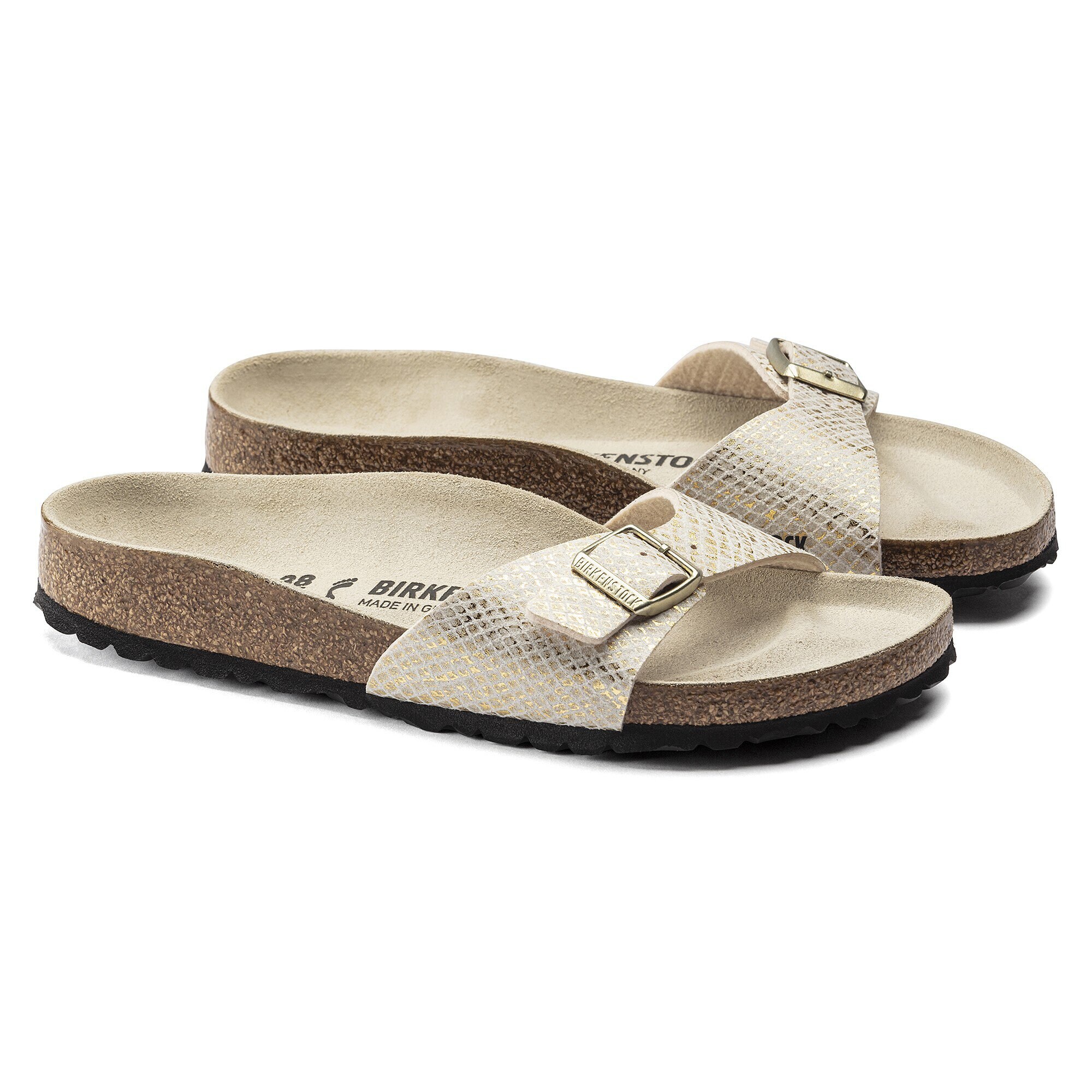 Madrid Microfiber Shiny Python Eggshell | BIRKENSTOCK