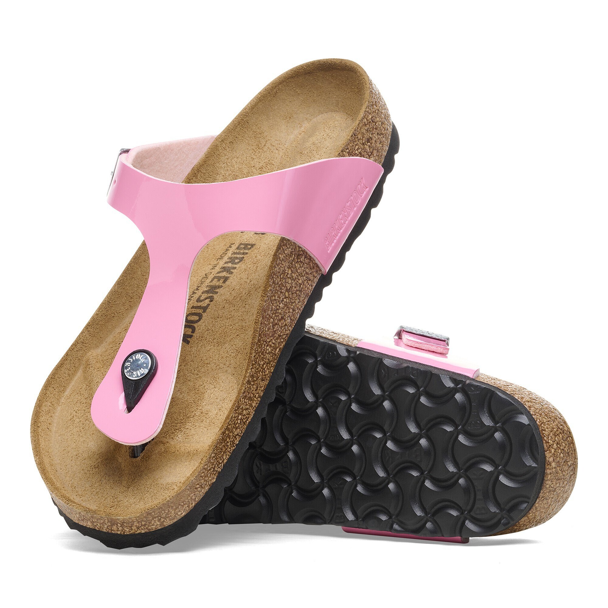 Gizeh Birko-Flor Patent Patent Candy Pink/Black | BIRKENSTOCK