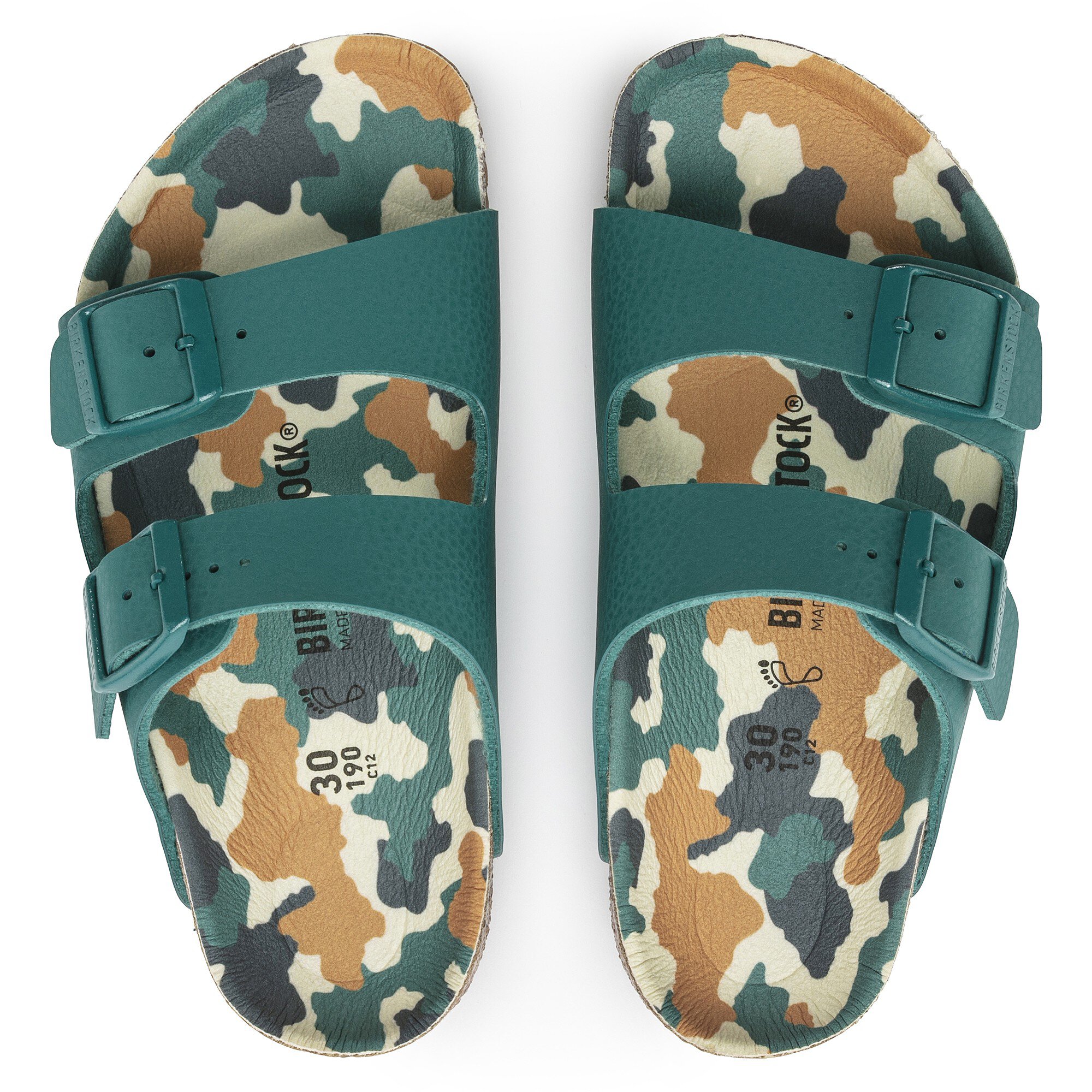 Arizona Kids Birko-Flor Desert Soil Dark Teal/Camo | BIRKENSTOCK