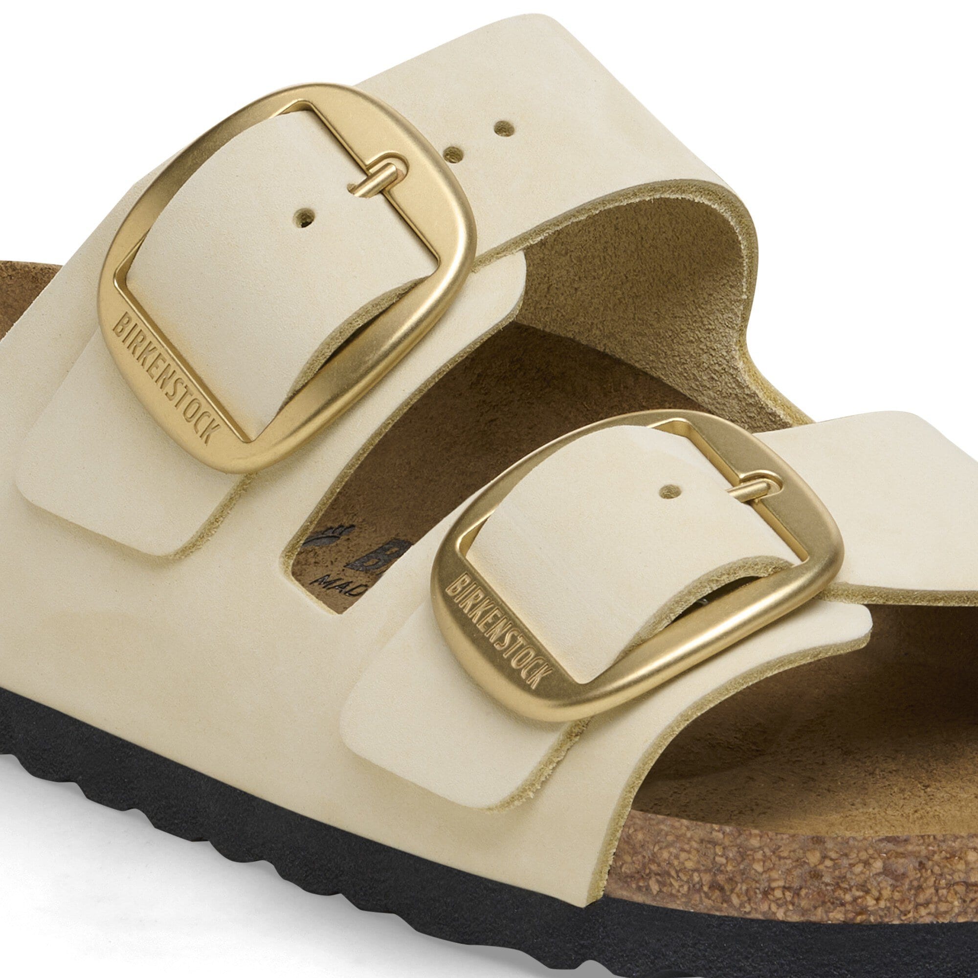 Arizona Big Buckle Nubuck Leather Ecru | BIRKENSTOCK