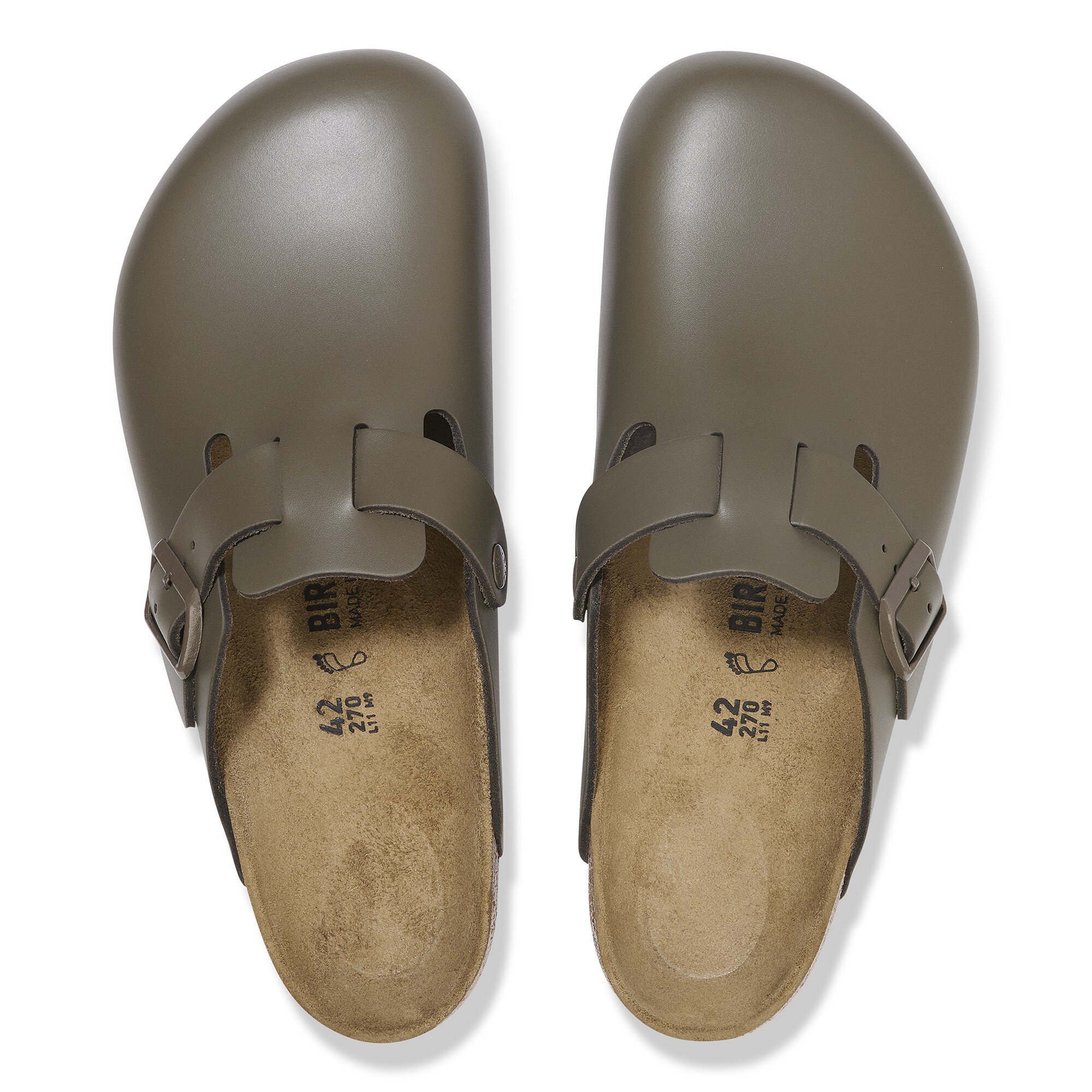 Boston Cuir naturel Smooth Leather Concrete Gray | BIRKENSTOCK
