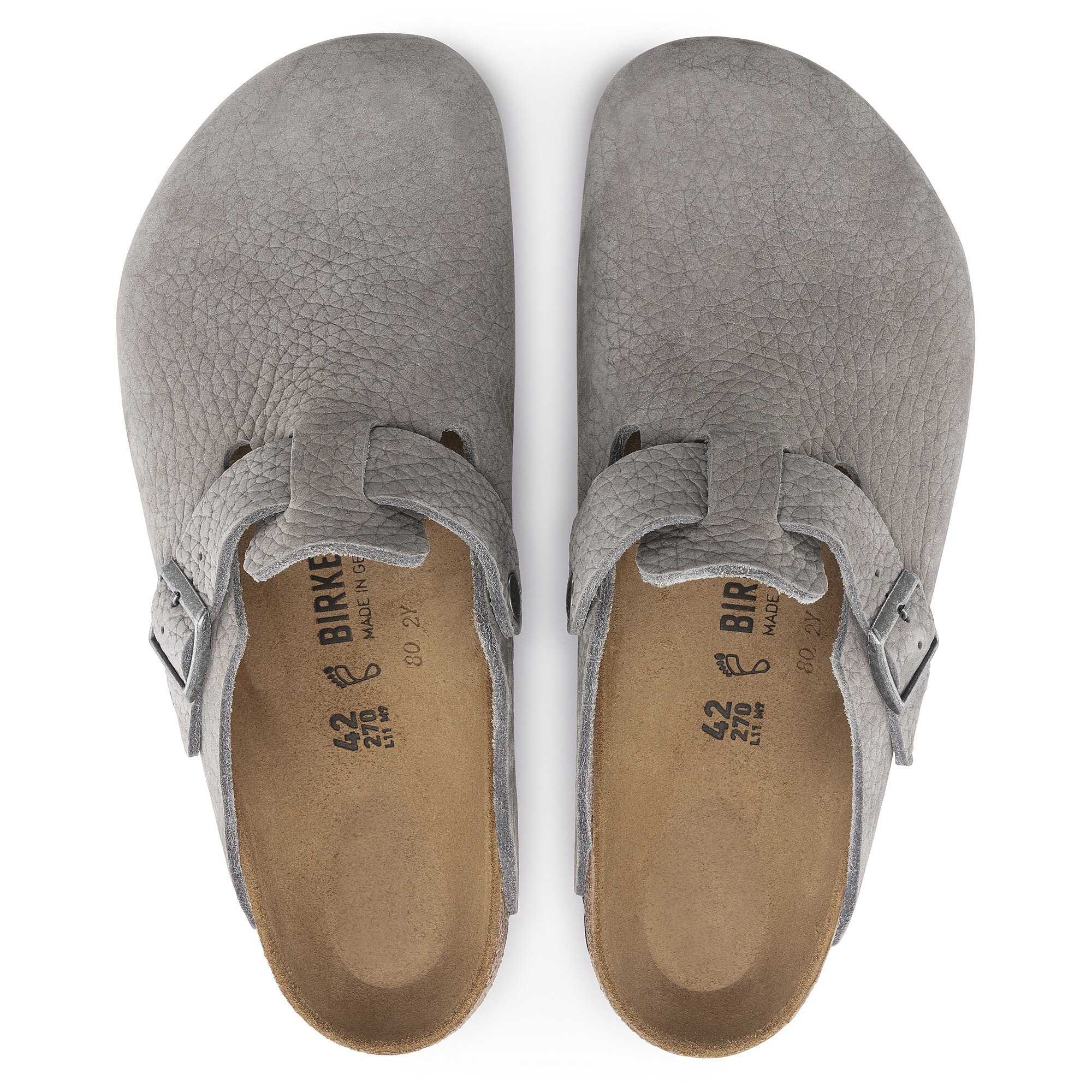 Boston Nubuk Leather Whale Gray | BIRKENSTOCK