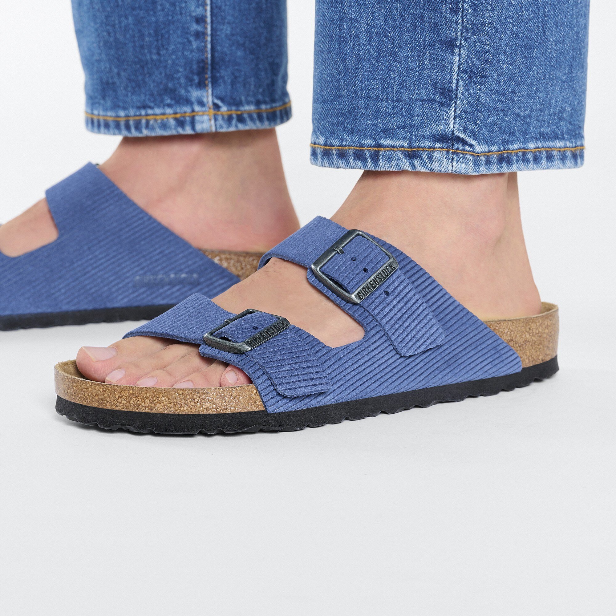 Arizona Suede Embossed Corduroy Indigo | BIRKENSTOCK