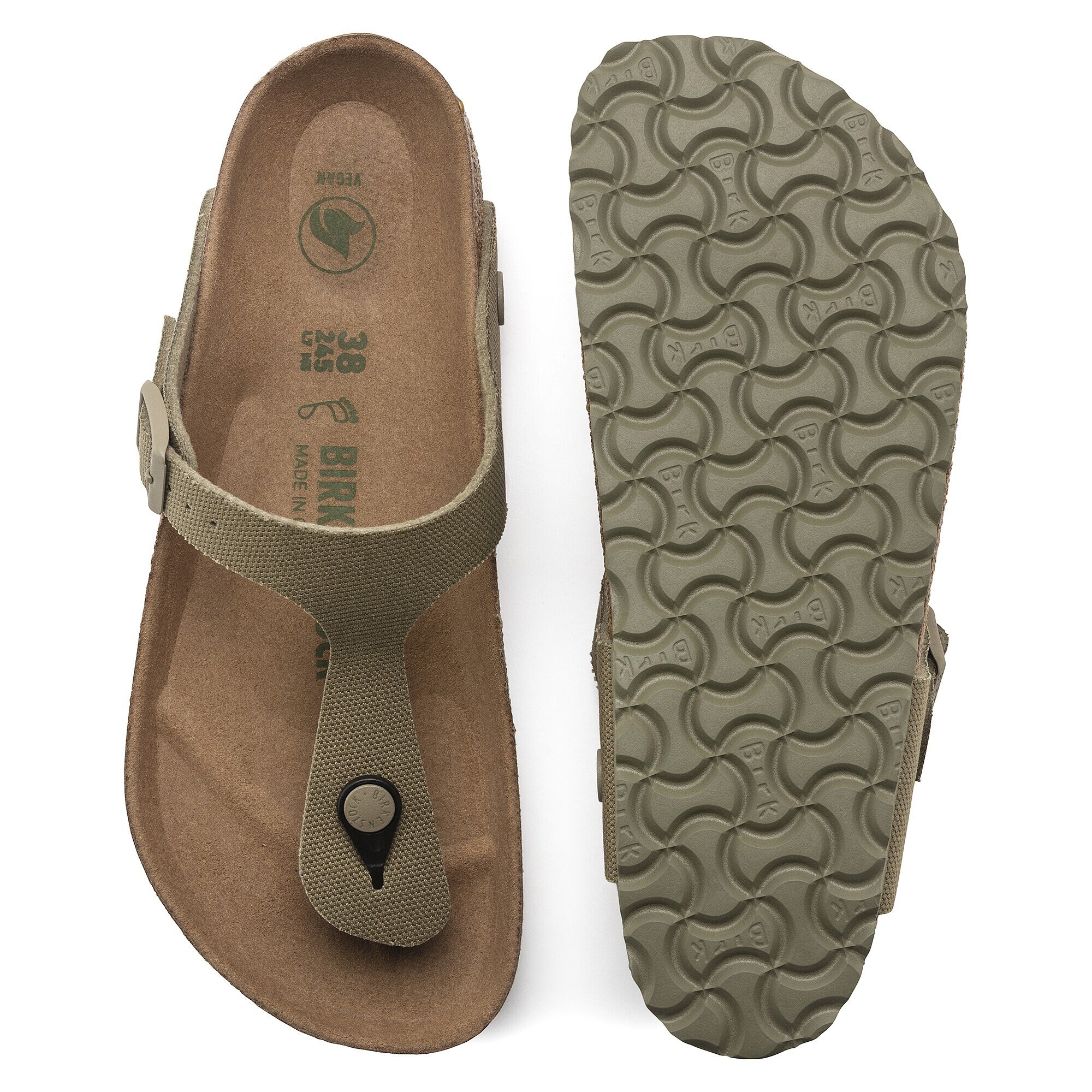 Gizeh Vegan Textile Faded Khaki | BIRKENSTOCK
