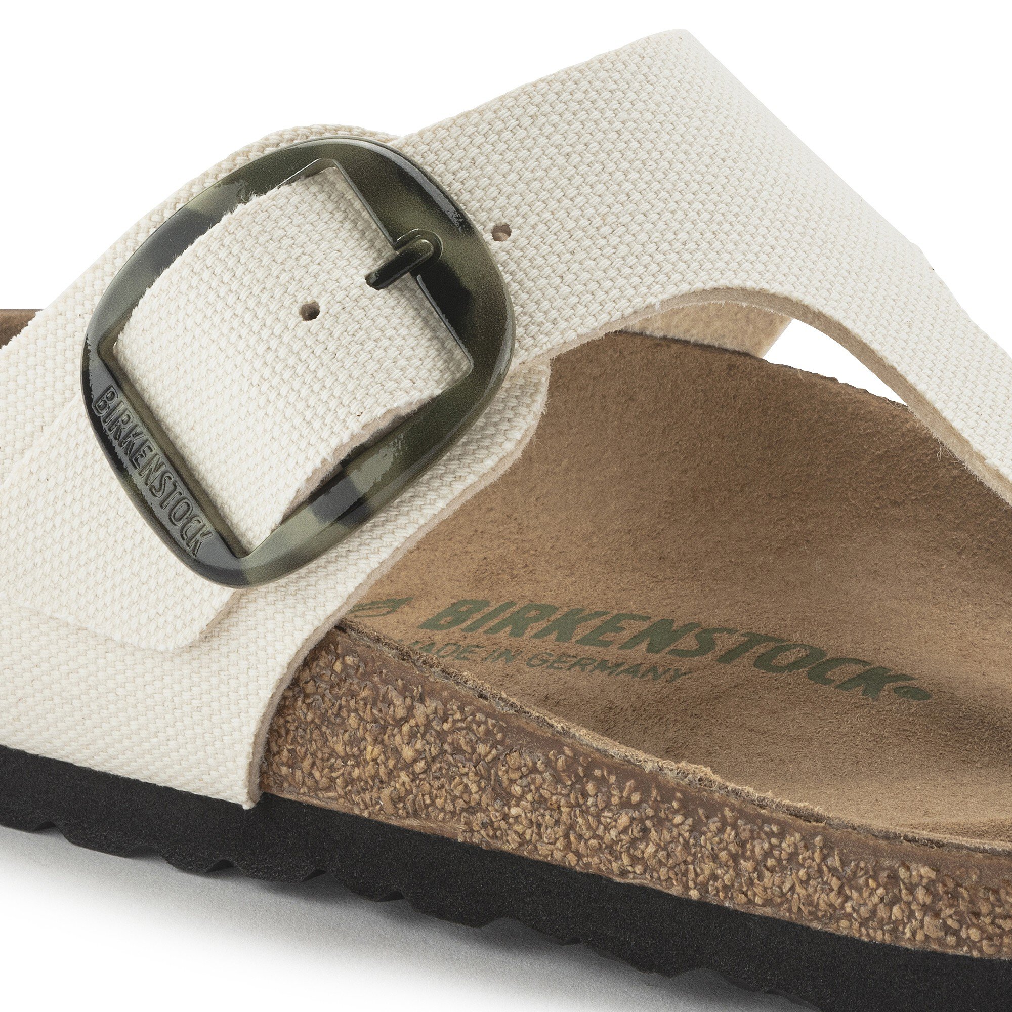 Gizeh Vegan Big Buckle Textile Eggshell | BIRKENSTOCK