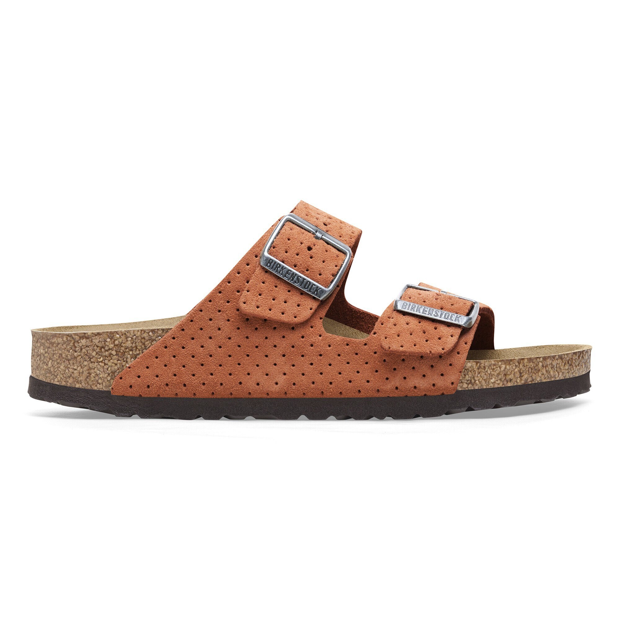 Arizona Suede Embossed Dotted Burnt Orange | BIRKENSTOCK