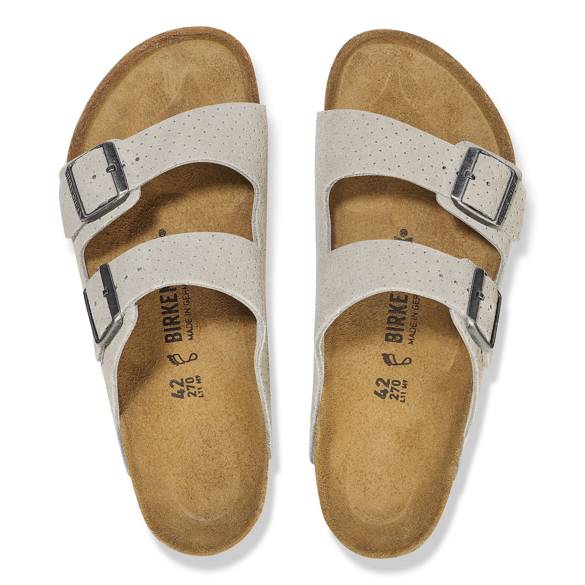 Arizona BS Suede Leather Embossed Emboss Dots Stone Coin | BIRKENSTOCK