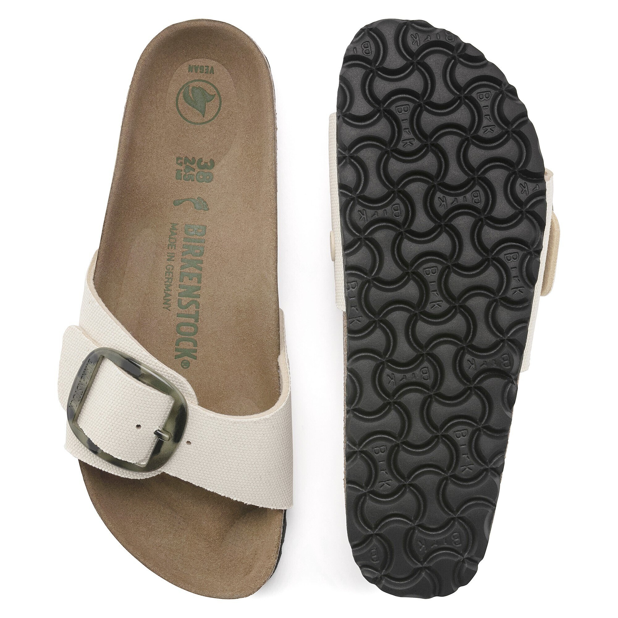 Madrid Vegan Big Buckle Textile Eggshell | BIRKENSTOCK