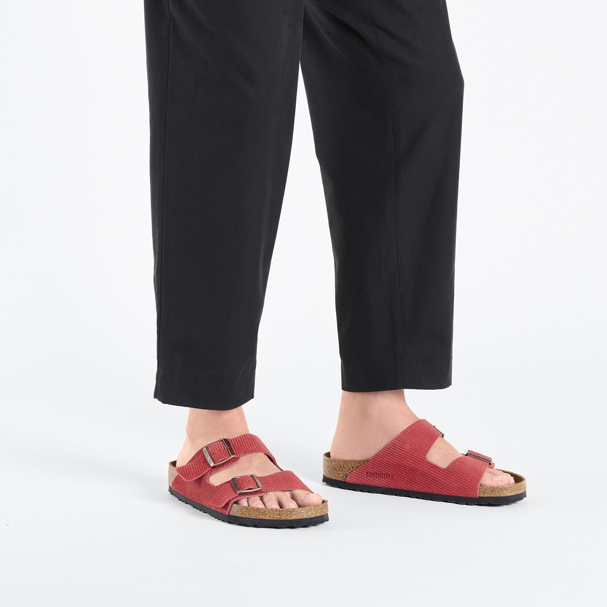 Arizona Suede Embossed Corduroy Sienna Red | BIRKENSTOCK